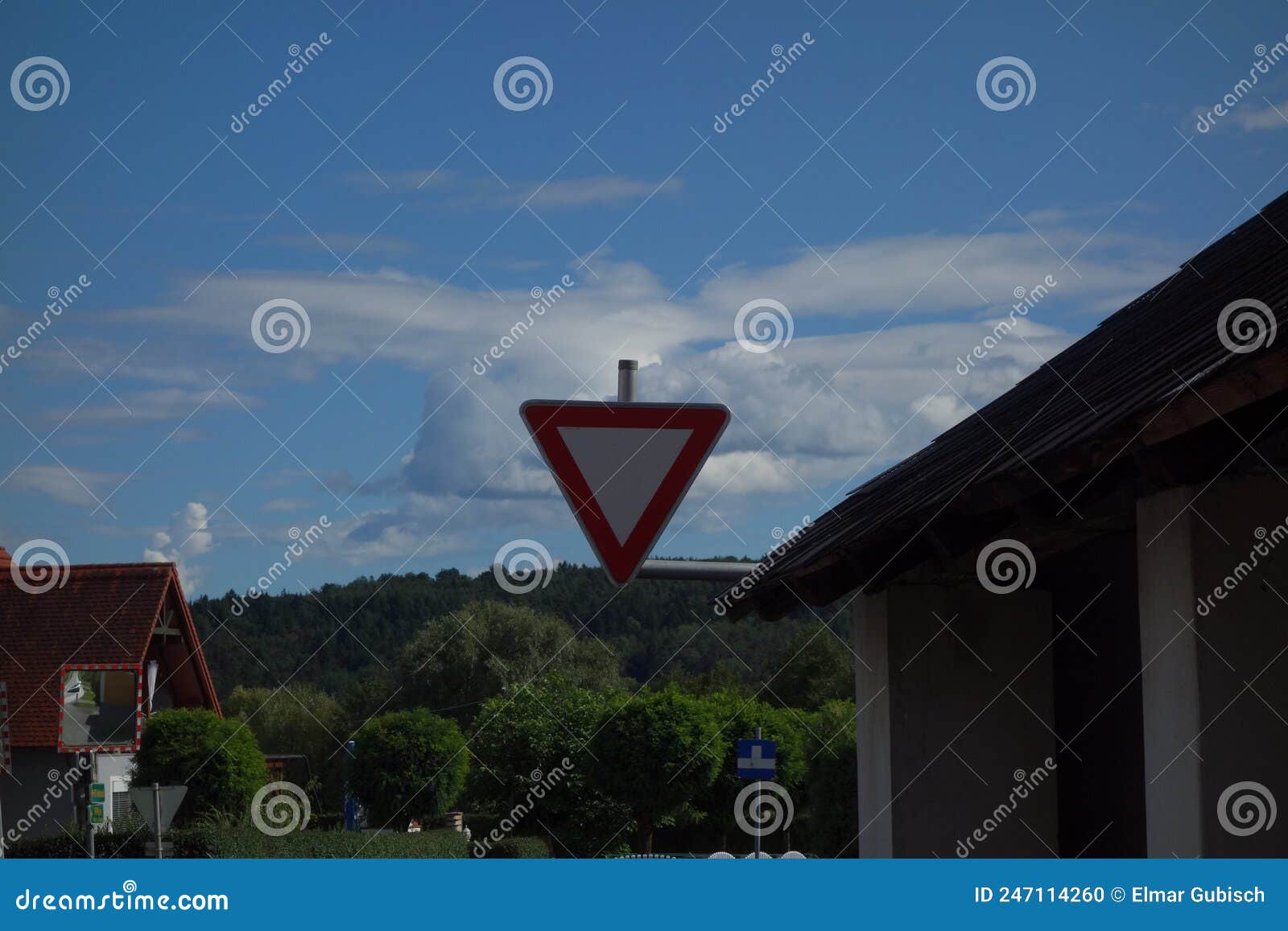 A Give Way or Yield Traffic Sign Stock Photo - Image of management ...