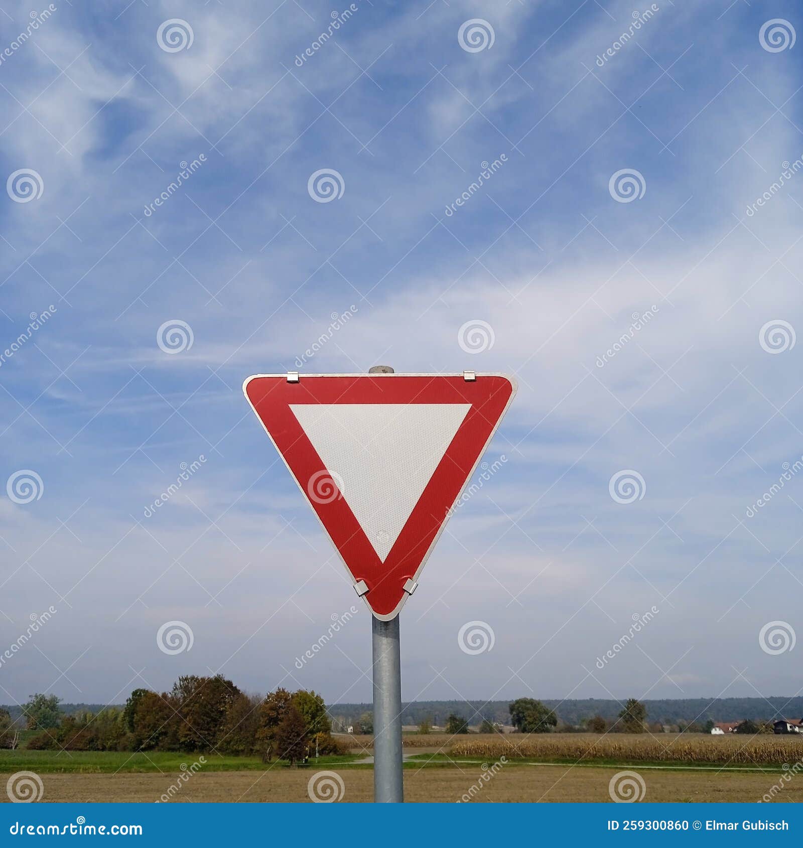A Give Way or Yield Traffic Sign Stock Photo - Image of notice, dangers ...
