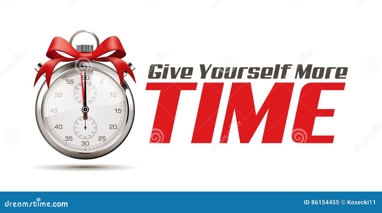 Give Yourself More Time - Stopwatch Concept Stock Vector - Illustration ...