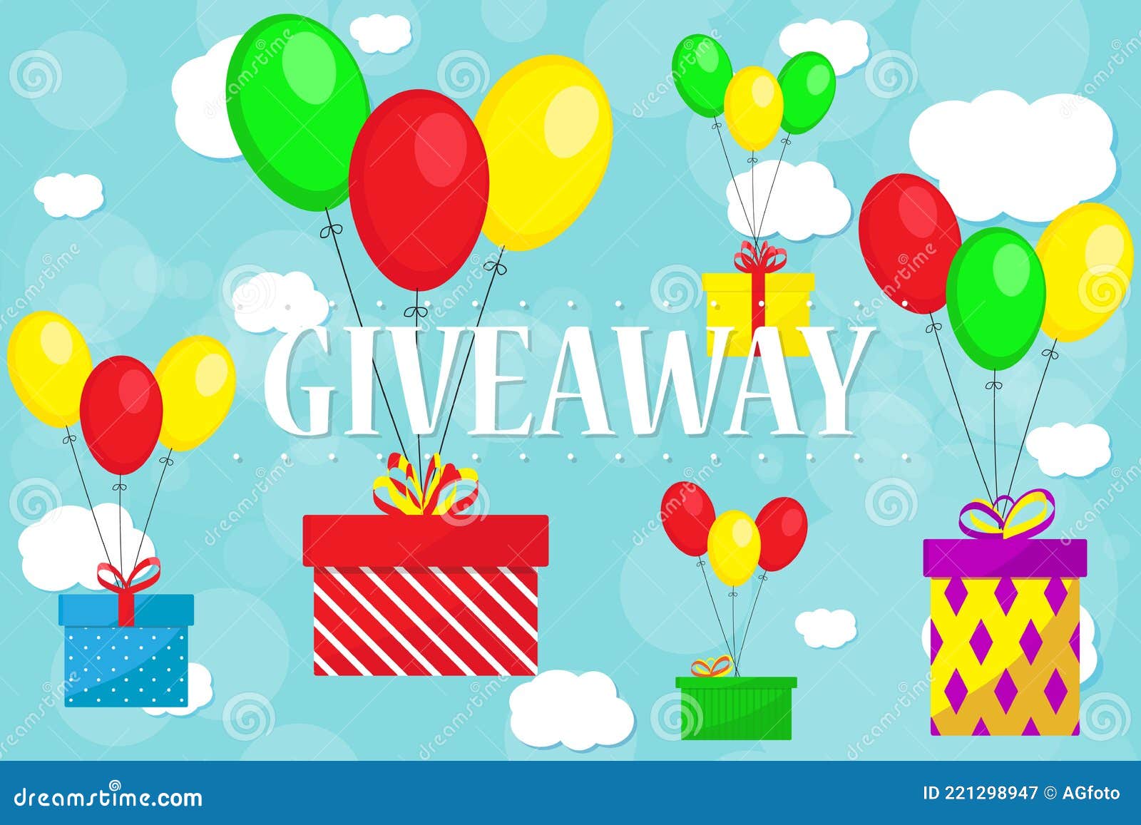 Giveaway background vector stock vector. Illustration of flyer - 221298947