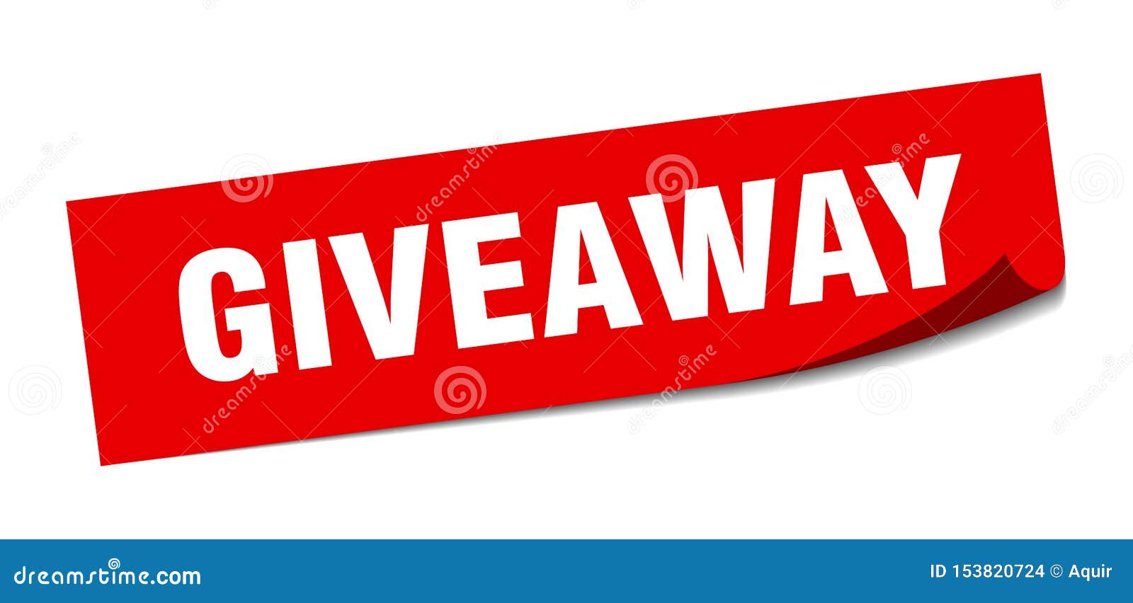 Giveaway sticker. stock vector. Illustration of banner - 153820724