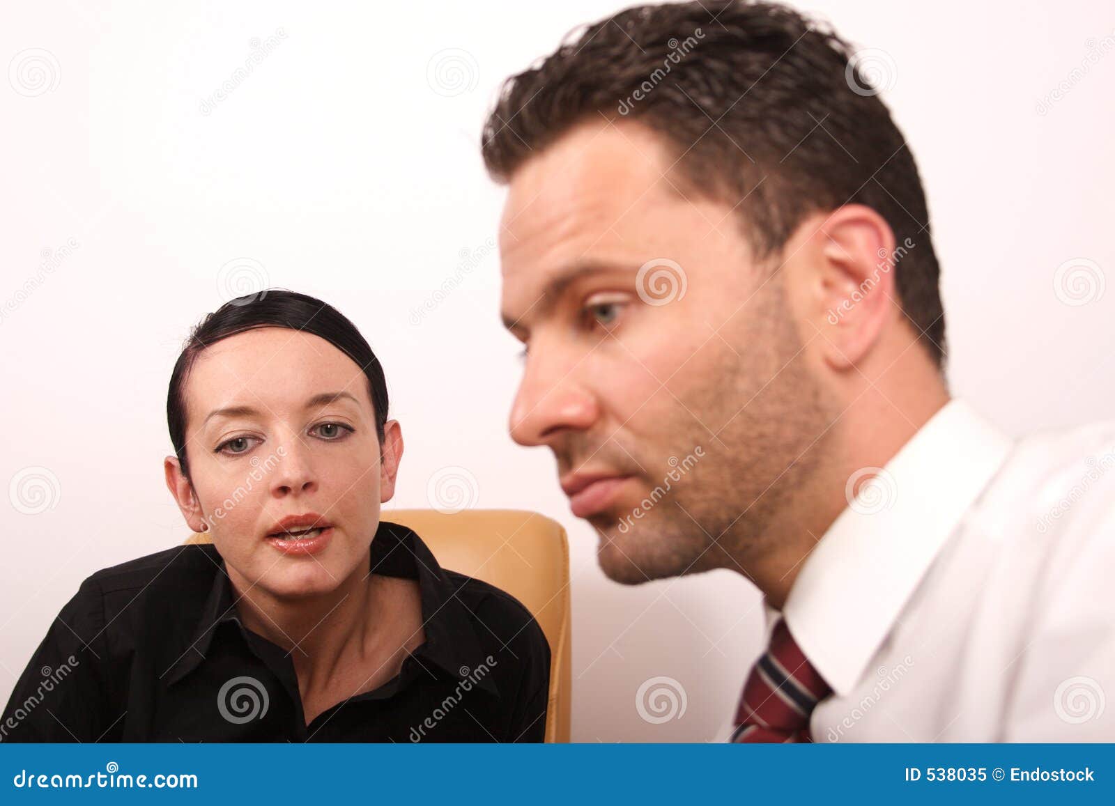 Giving an advice stock image. Image of portrait, female - 538035