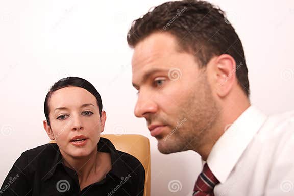 Giving an advice stock image. Image of portrait, female - 538035