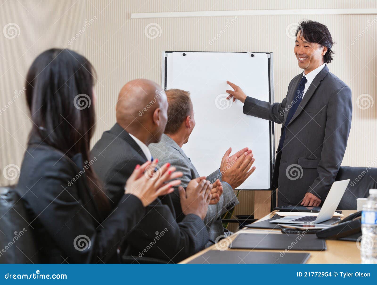 Giving Applause at Business Conference Stock Photo - Image of adults ...