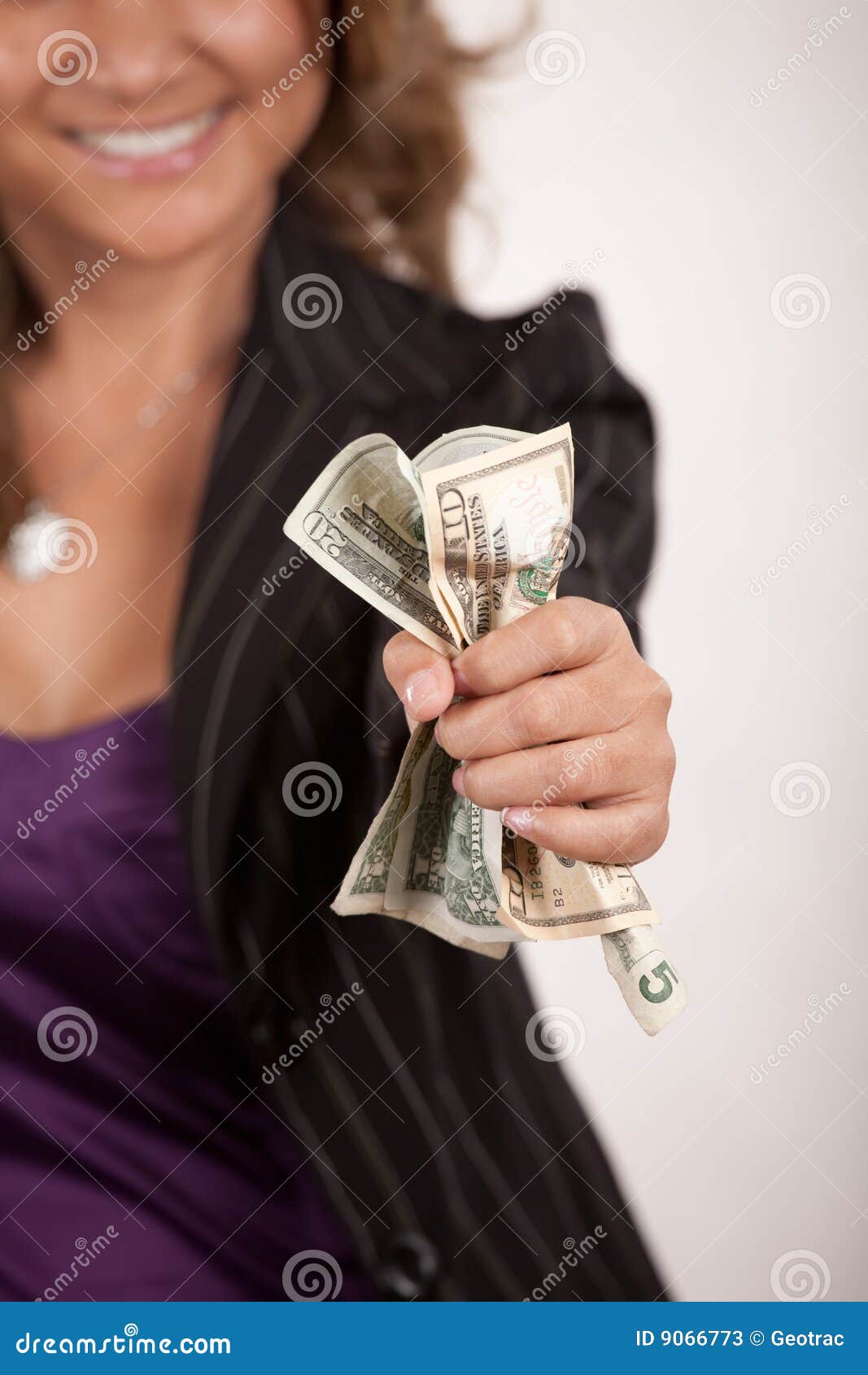 Giving away money stock image. Image of handing, bill - 9066773