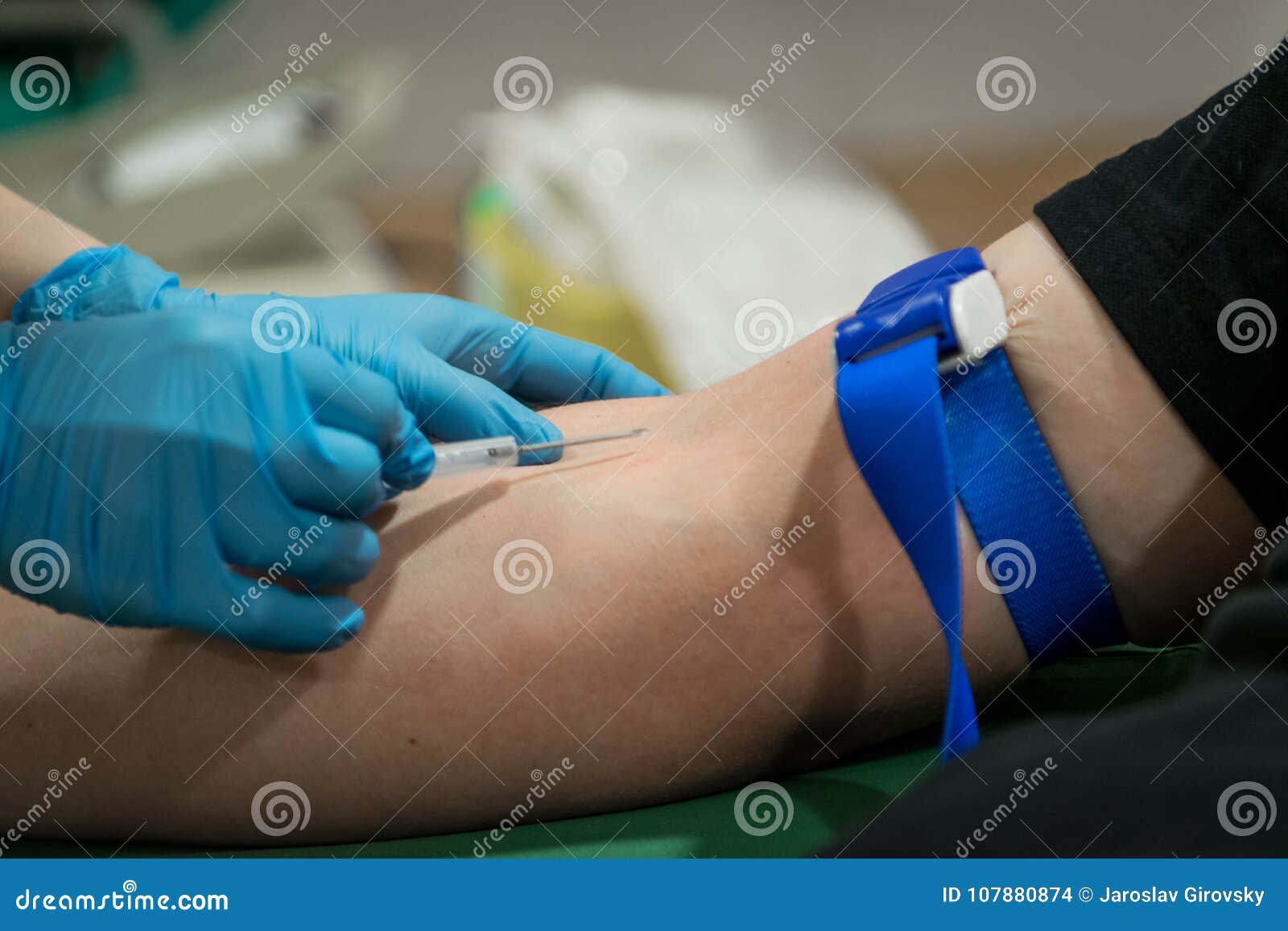 Giving blood stock photo. Image of person, health, laboratory - 107880874