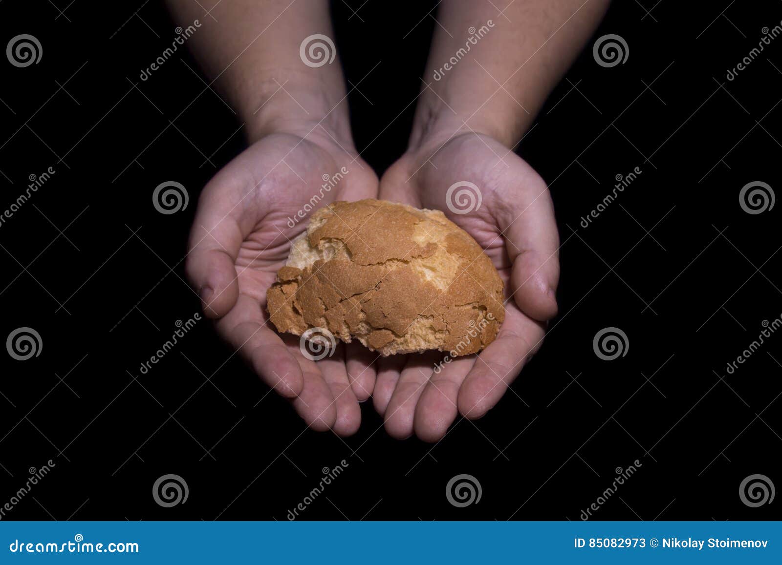 Giving Bread. Poverty Concept. Stock Image - Image of giving, begging ...