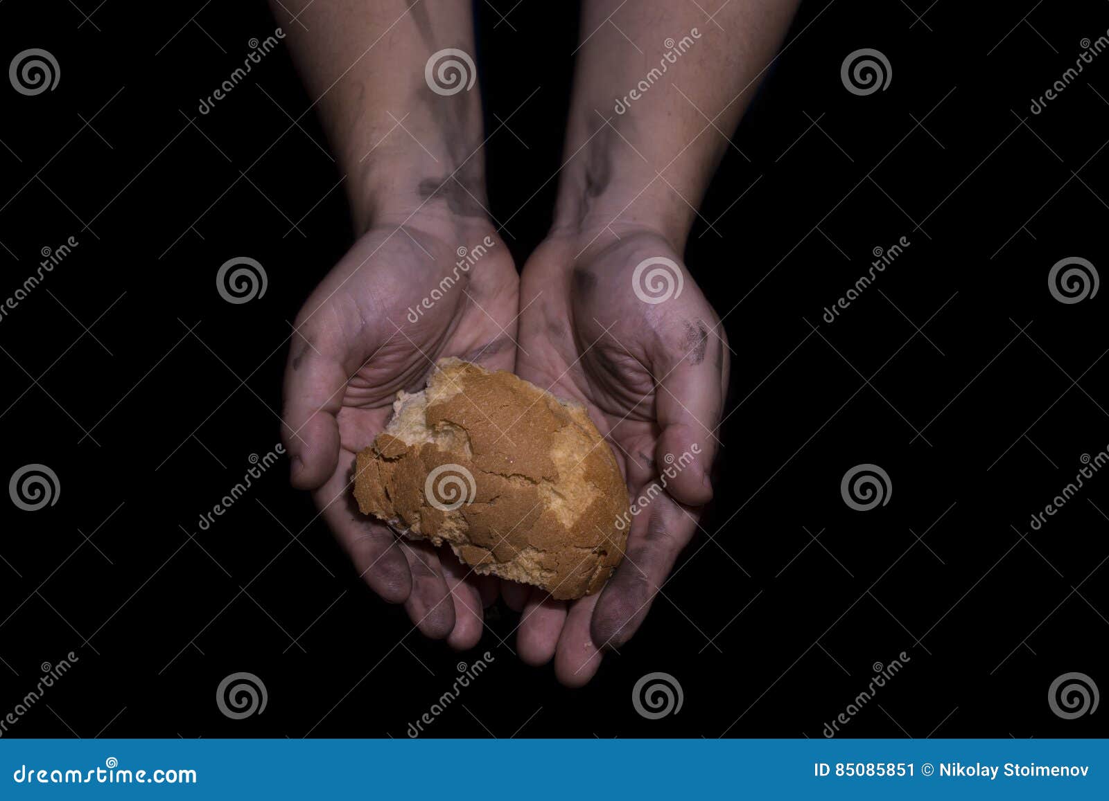 Giving Bread. Poverty Concept. Stock Image - Image of food, caucasian ...