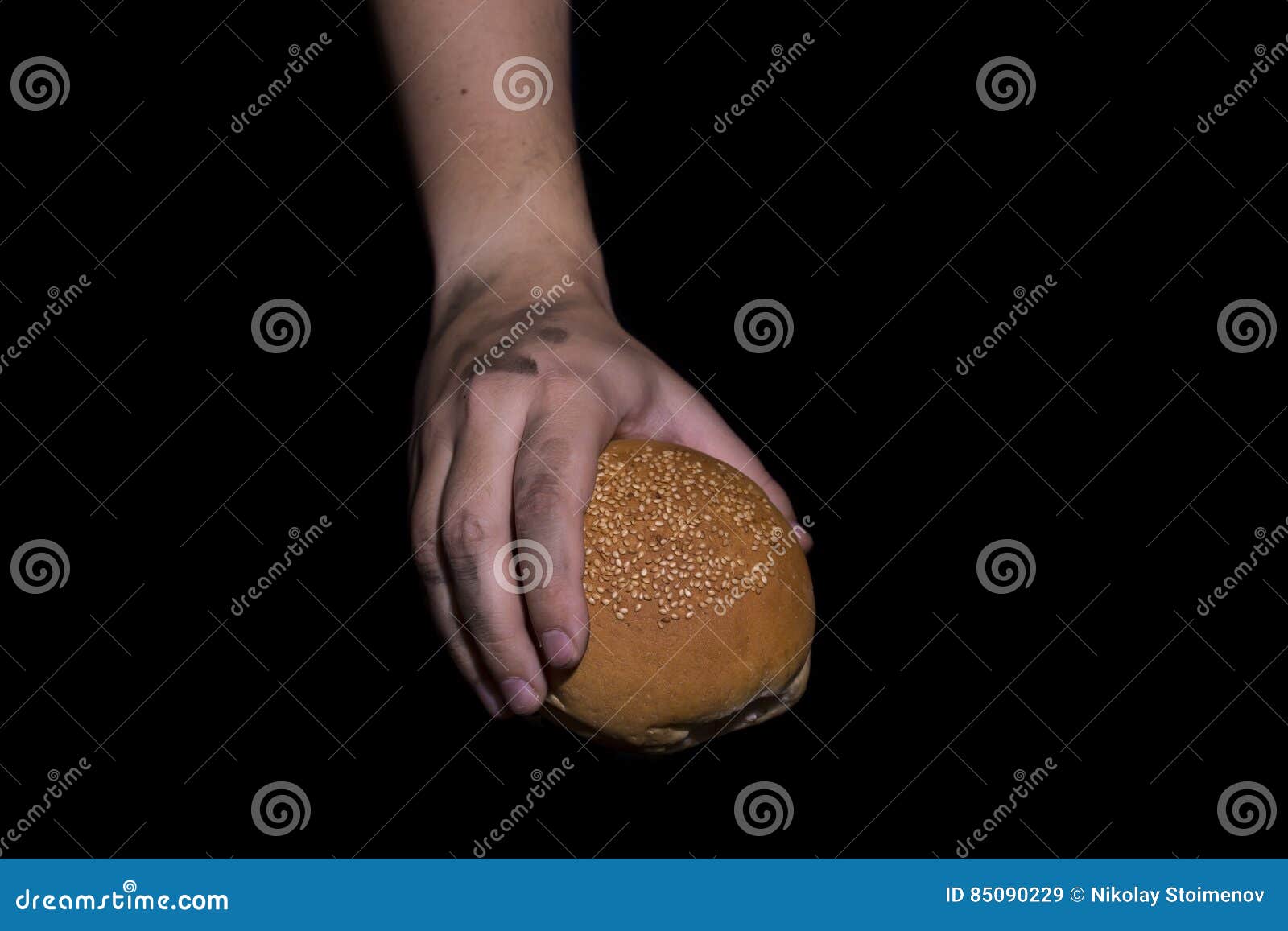 Giving Bread. Poverty Concept. Stock Image - Image of human, homeless ...