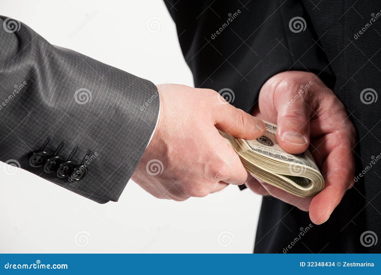 Giving a bribe stock photo. Image of businessperson, financial - 32348434