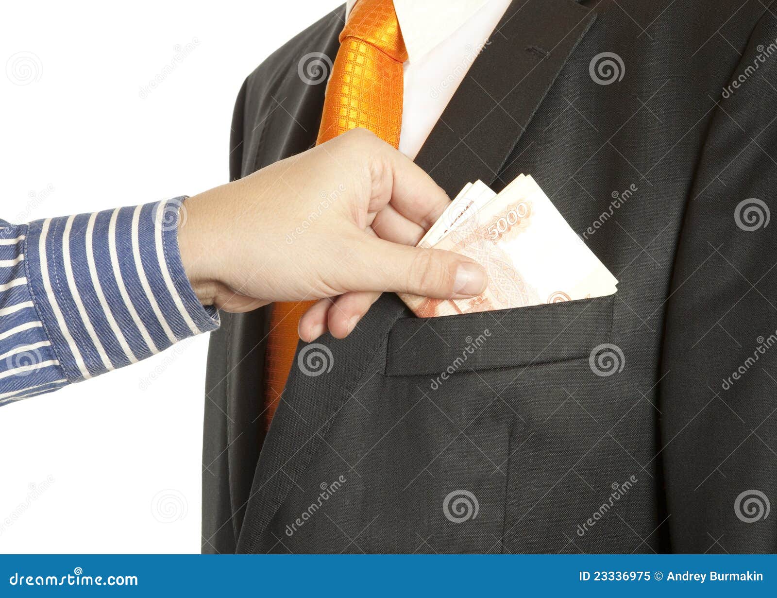 Giving a Bribe into a Pocket Stock Image - Image of donate, confidence ...