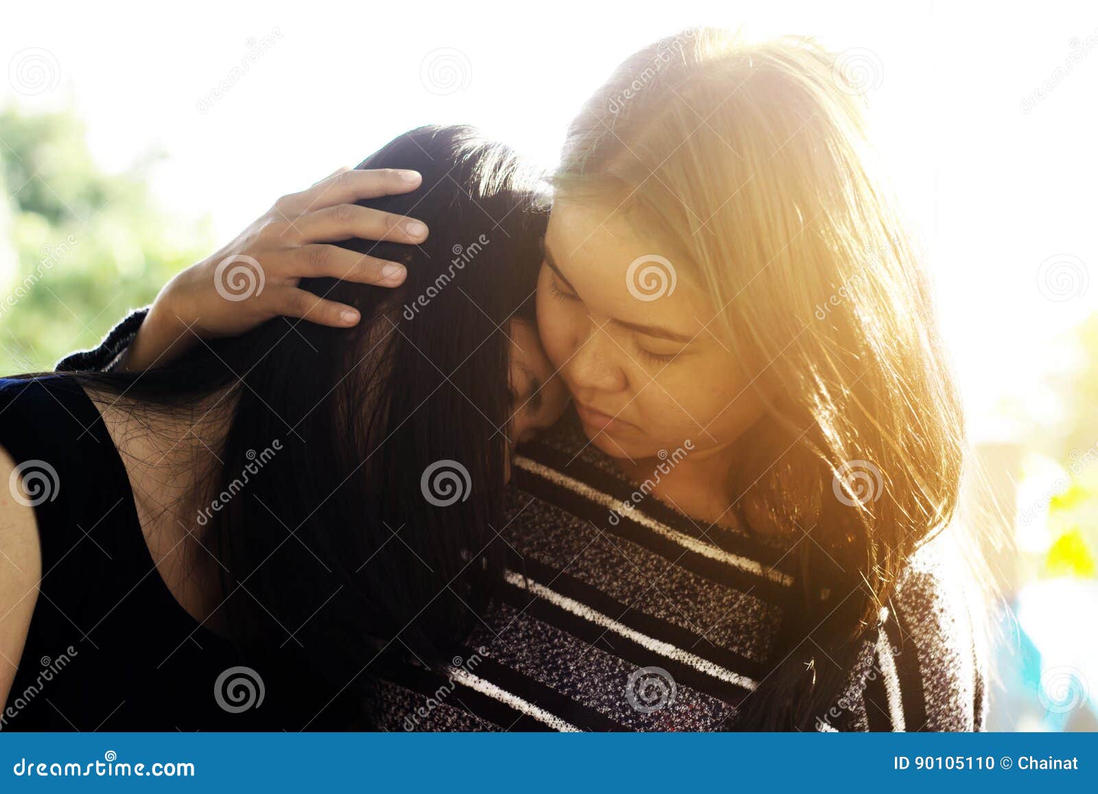 Giving consolation stock photo. Image of sadness, stress - 90105110