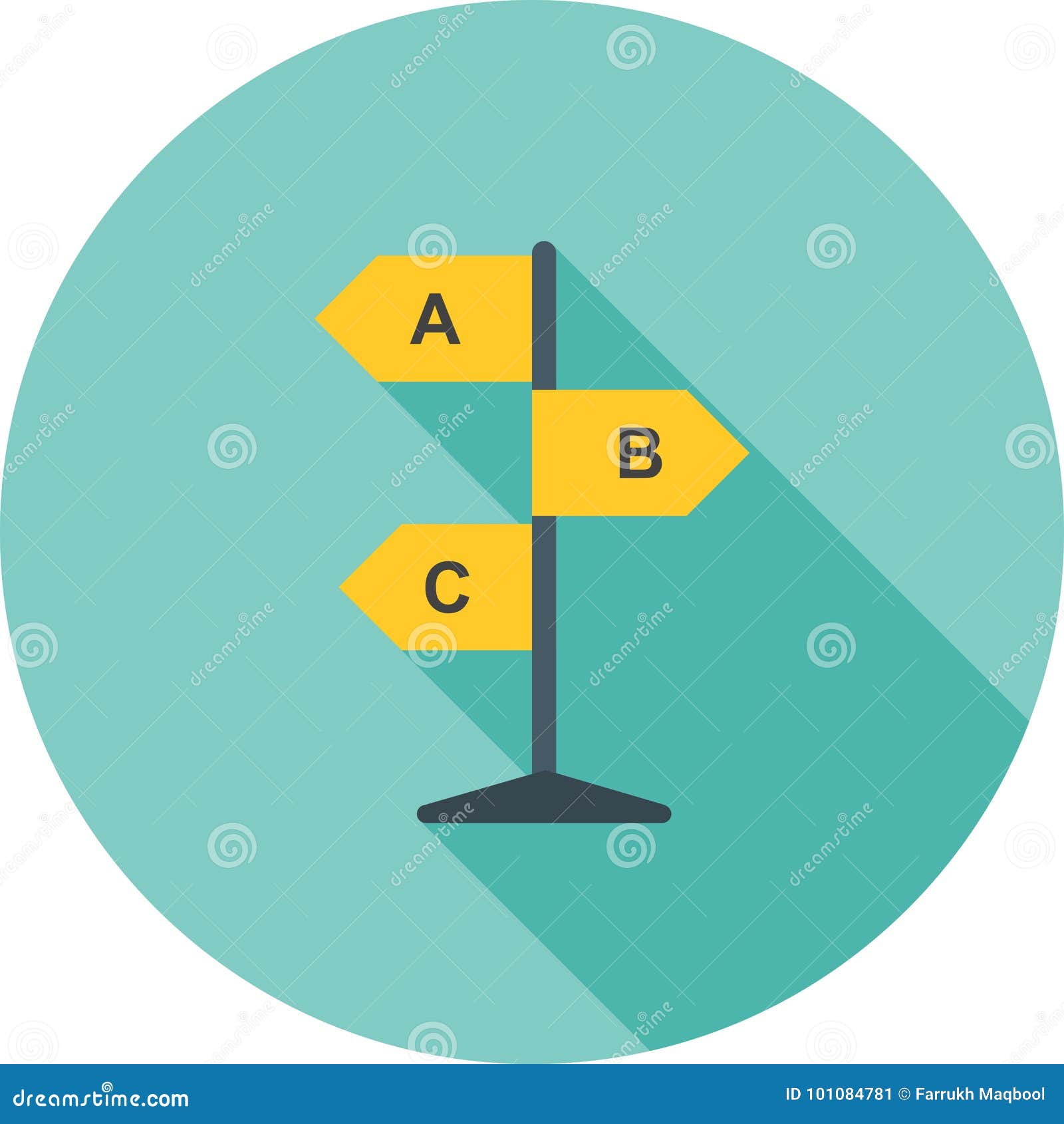 Giving Direction stock vector. Illustration of give - 101084781