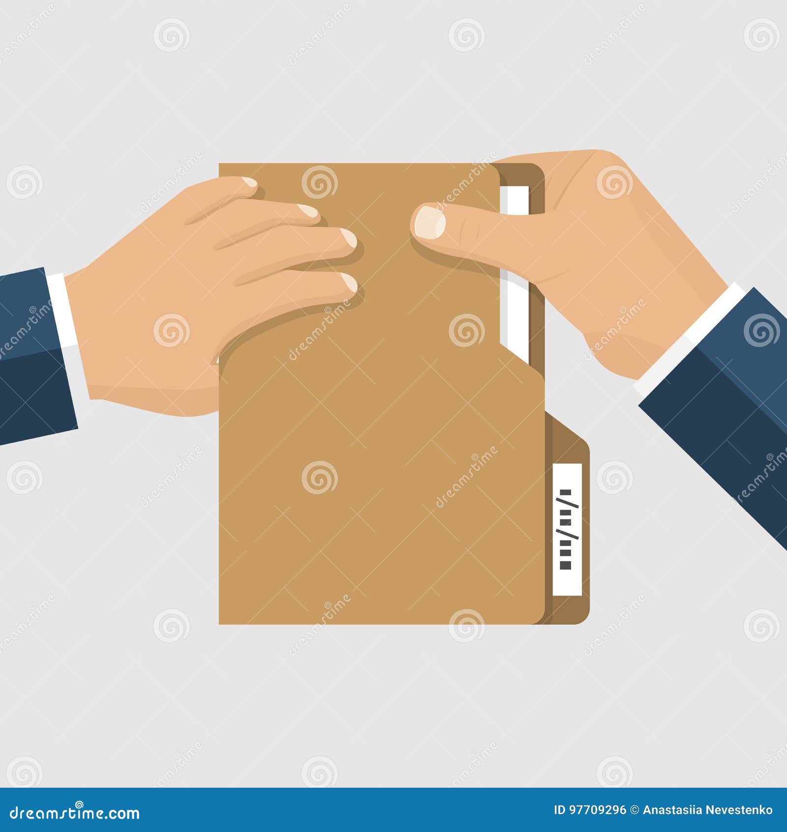 Giving a document vector stock vector. Illustration of legal - 97709296