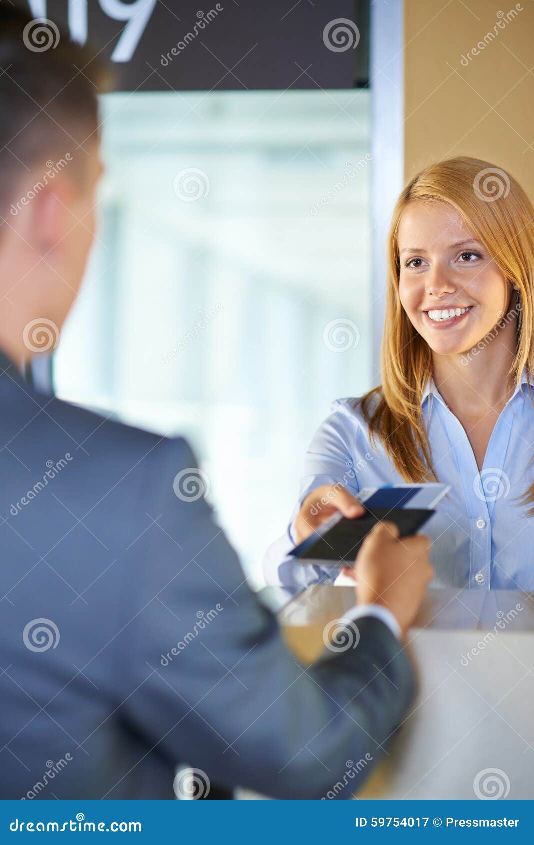 Giving documents back stock image. Image of focus, employee - 59754017