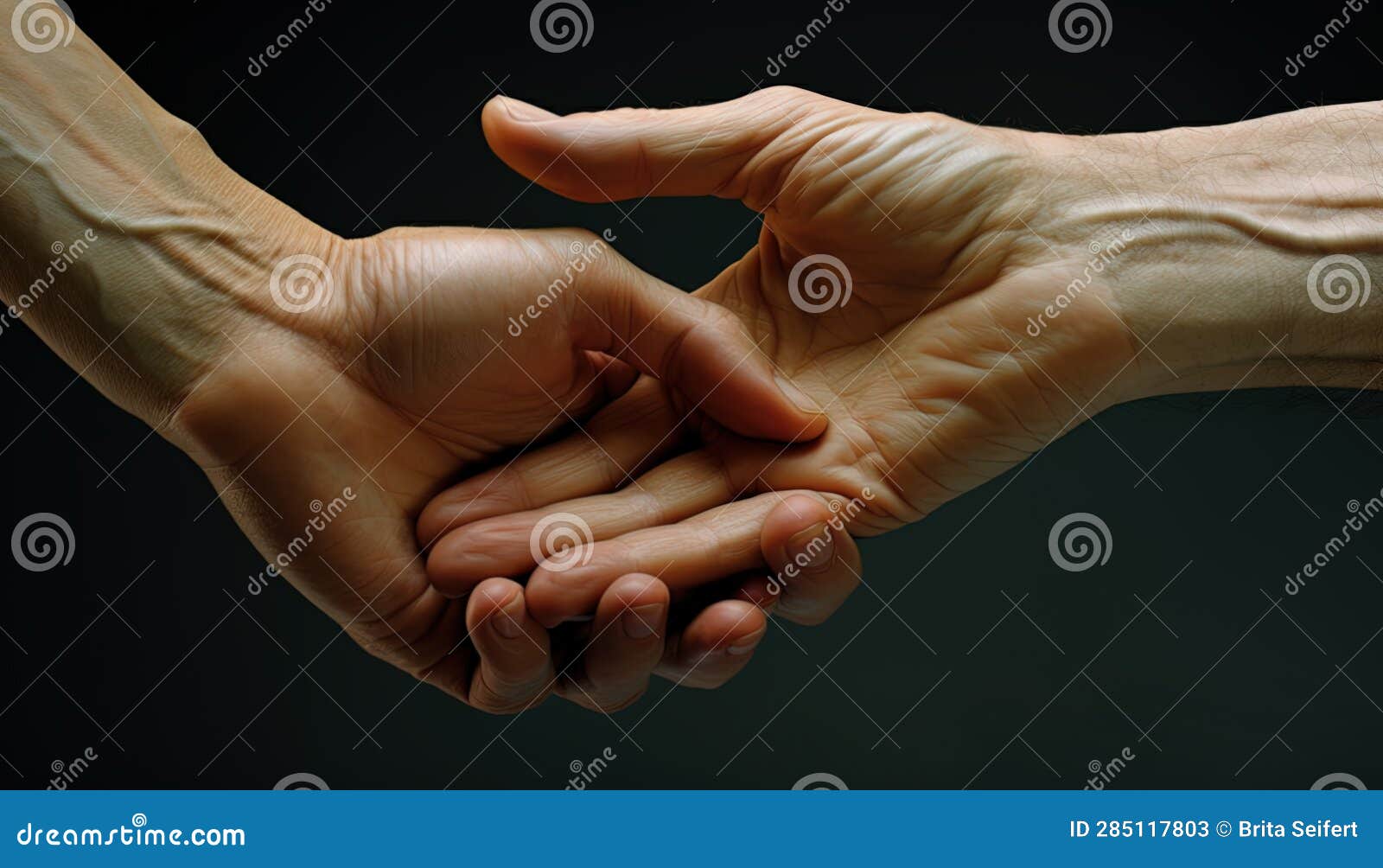 Giving Each Other a Hand, Reaching Out for Each Other. Having Trust ...