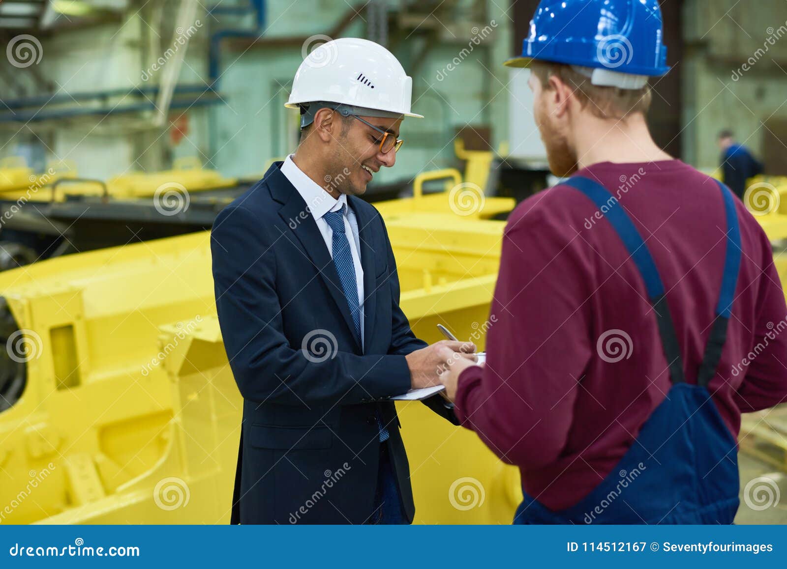 Giving Explanations To Inspector Stock Image - Image of inspector ...