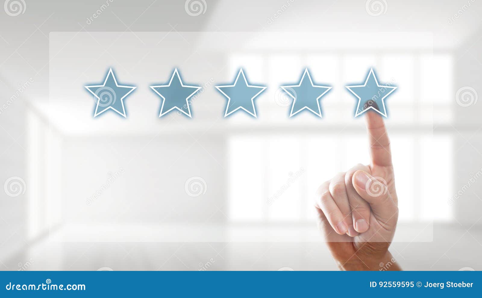 Giving a five star rating stock image. Image of feedback - 92559595