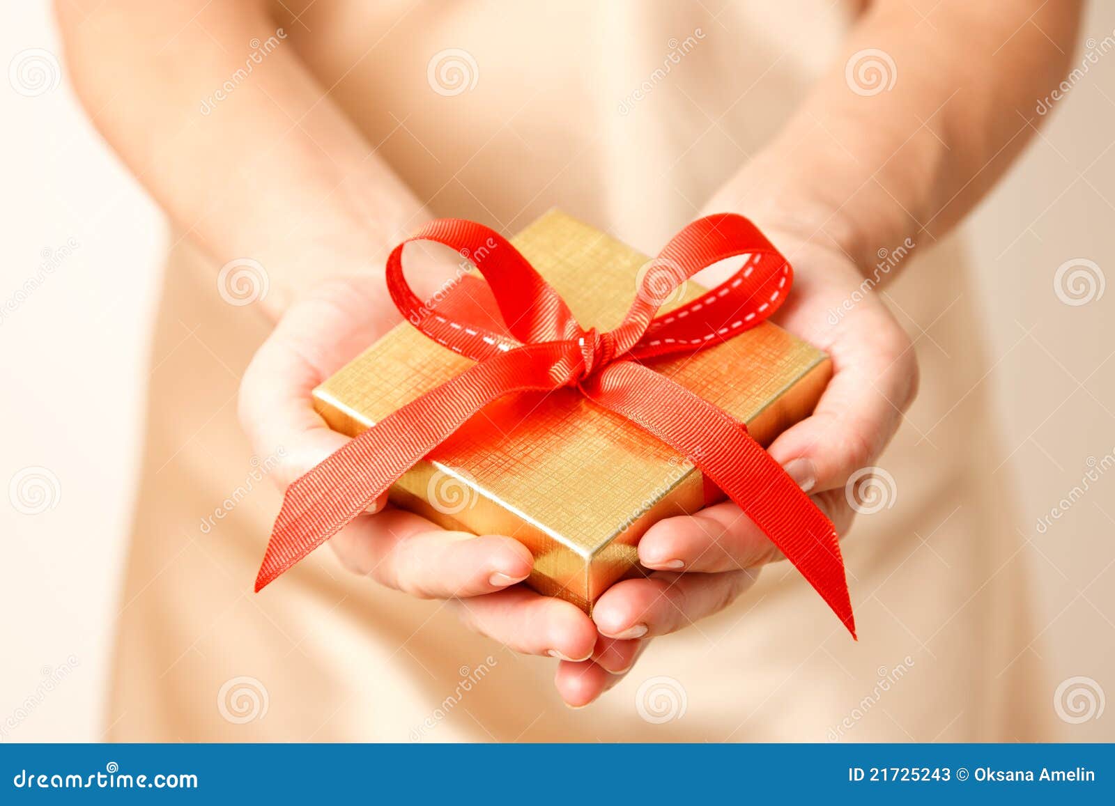 Giving a gift stock image. Image of object, single, gold - 21725243