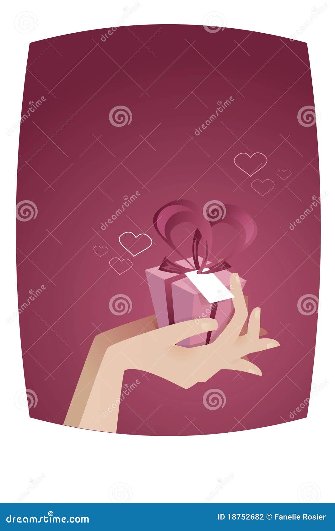 Giving a gift vector stock vector. Illustration of gesture - 18752682
