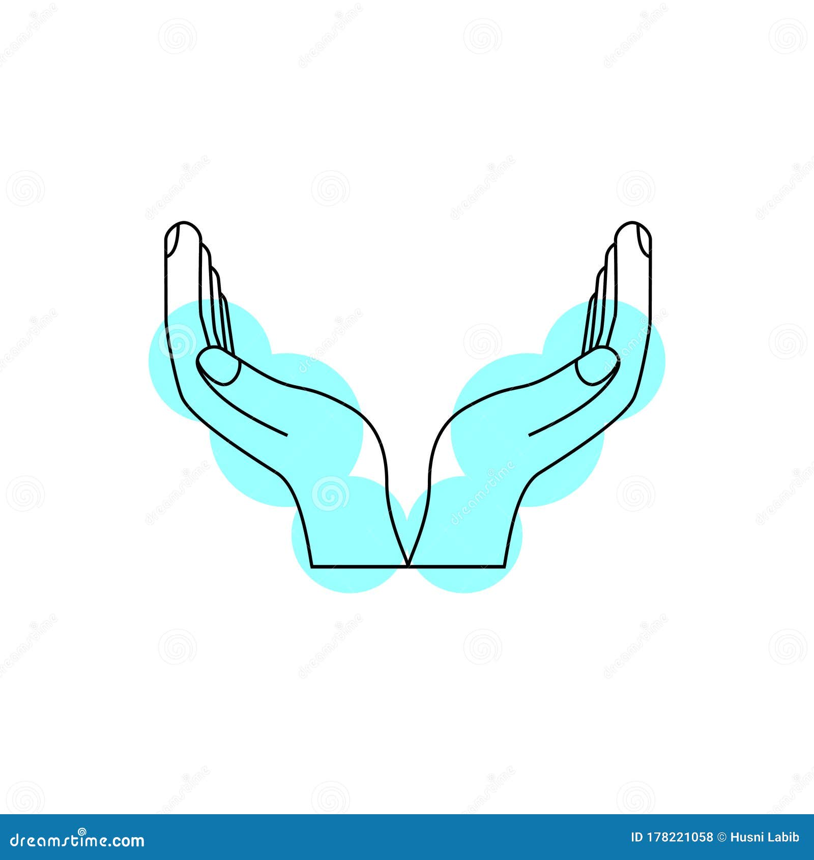 Giving Hand Outline Vector Illustration Stock Vector - Illustration of ...