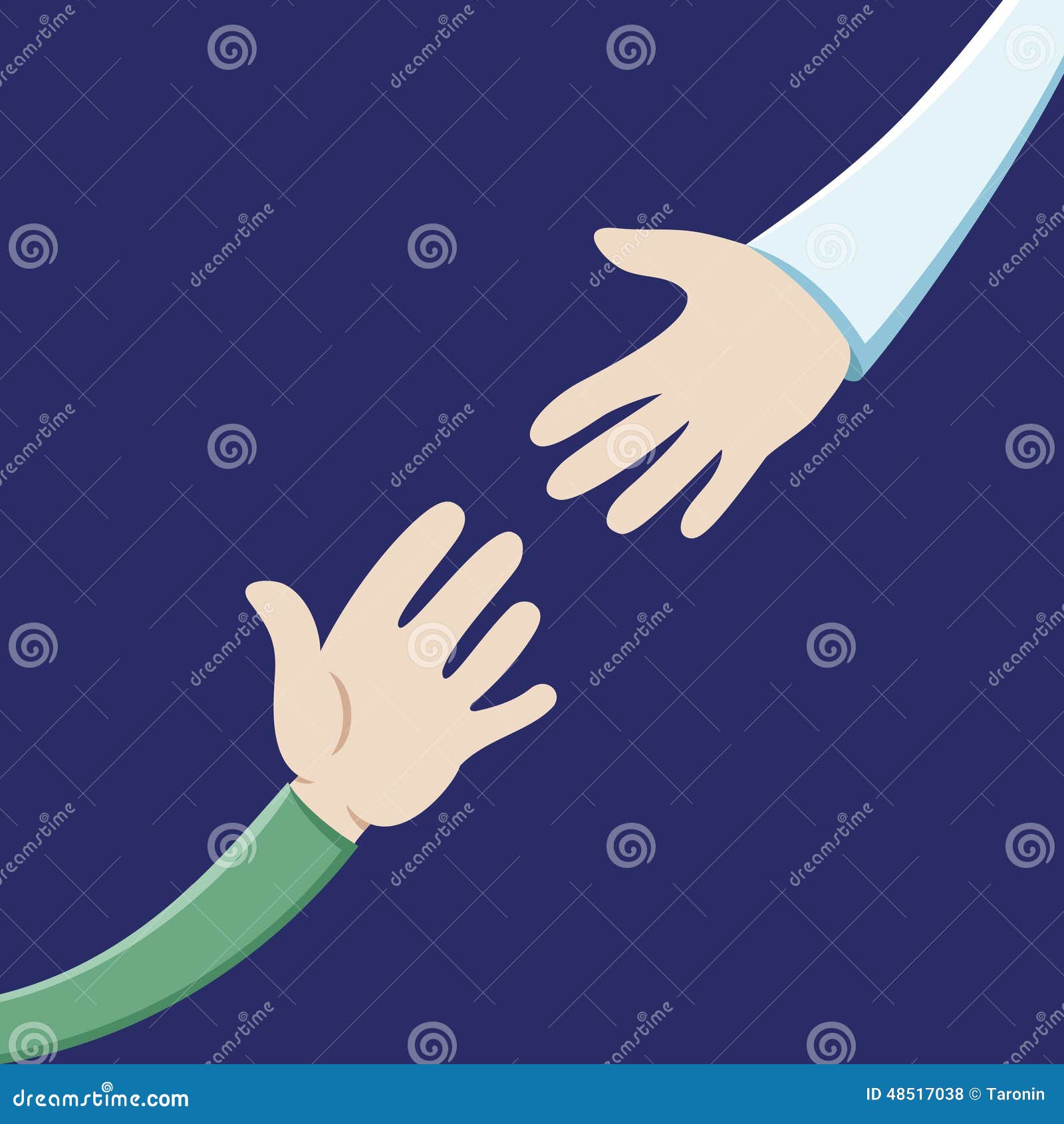 Giving hand. stock vector. Illustration of assistance - 48517038