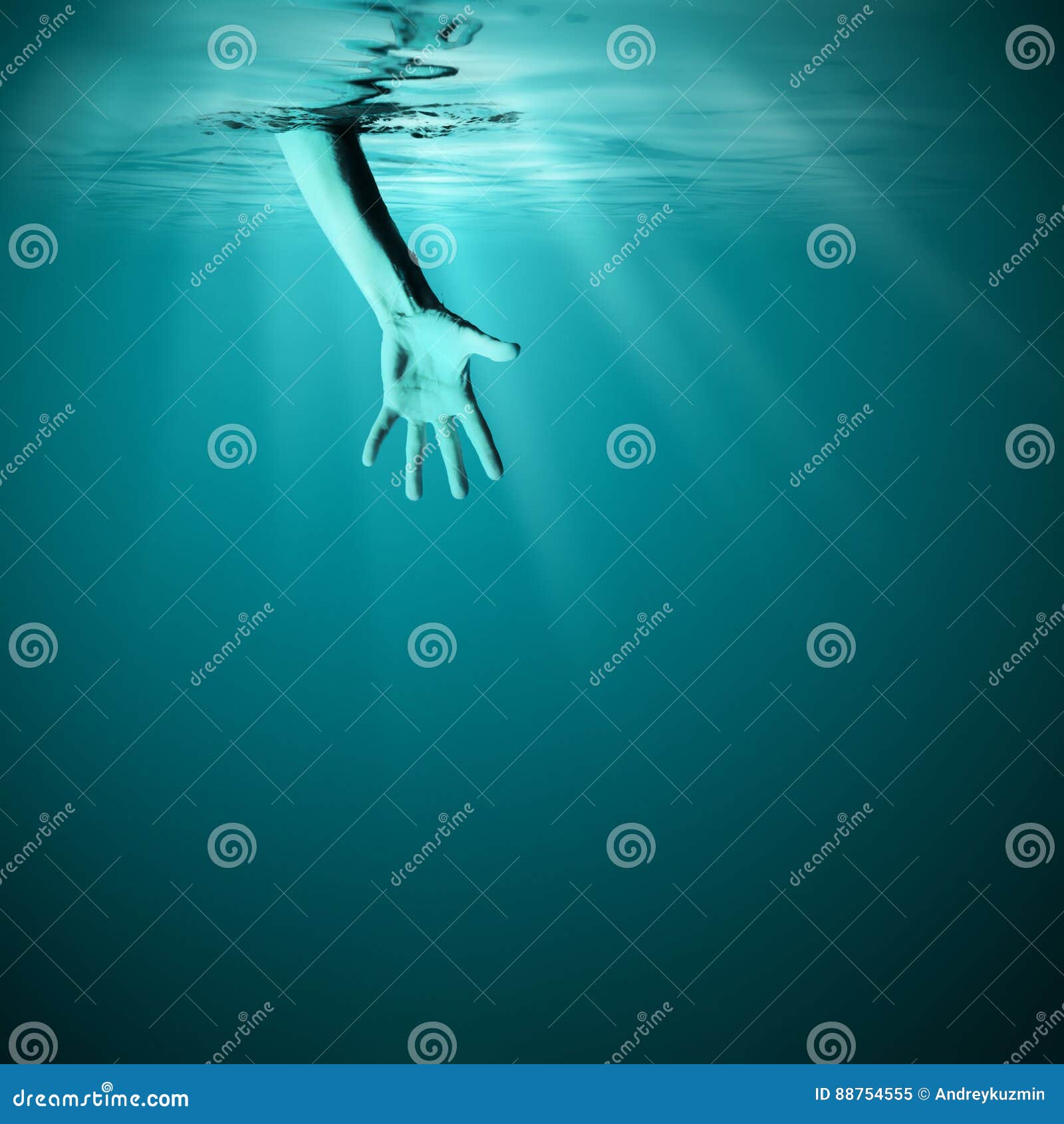 Giving Helping Hand In Sea Underwater Royalty-Free Stock Photography ...