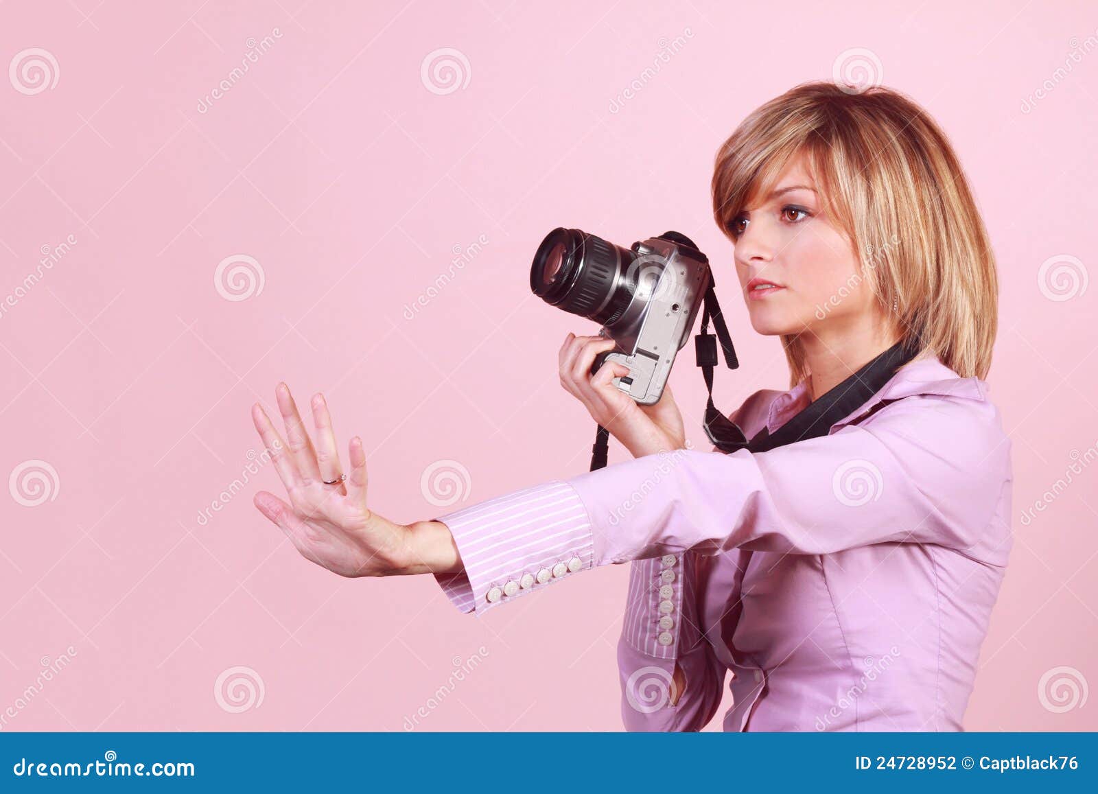 Giving instructions stock photo. Image of female, focused - 24728952