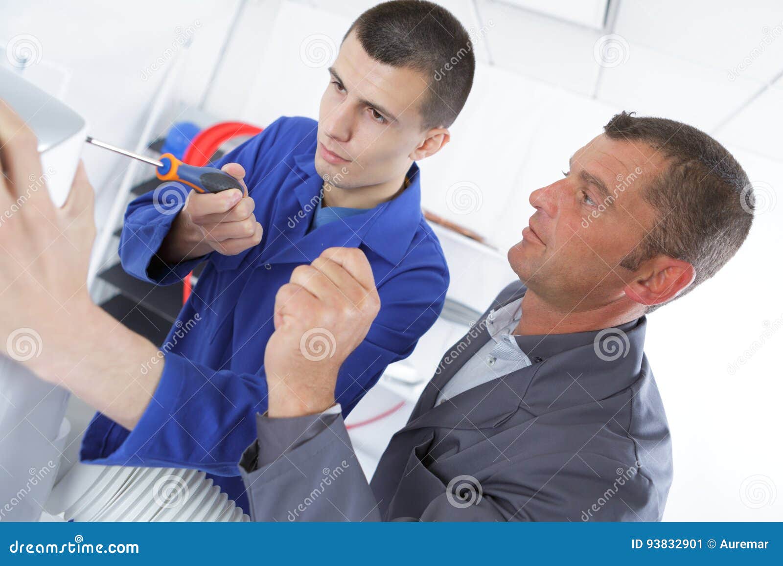Giving Instructions To Apprentice Stock Image - Image of apprentice ...