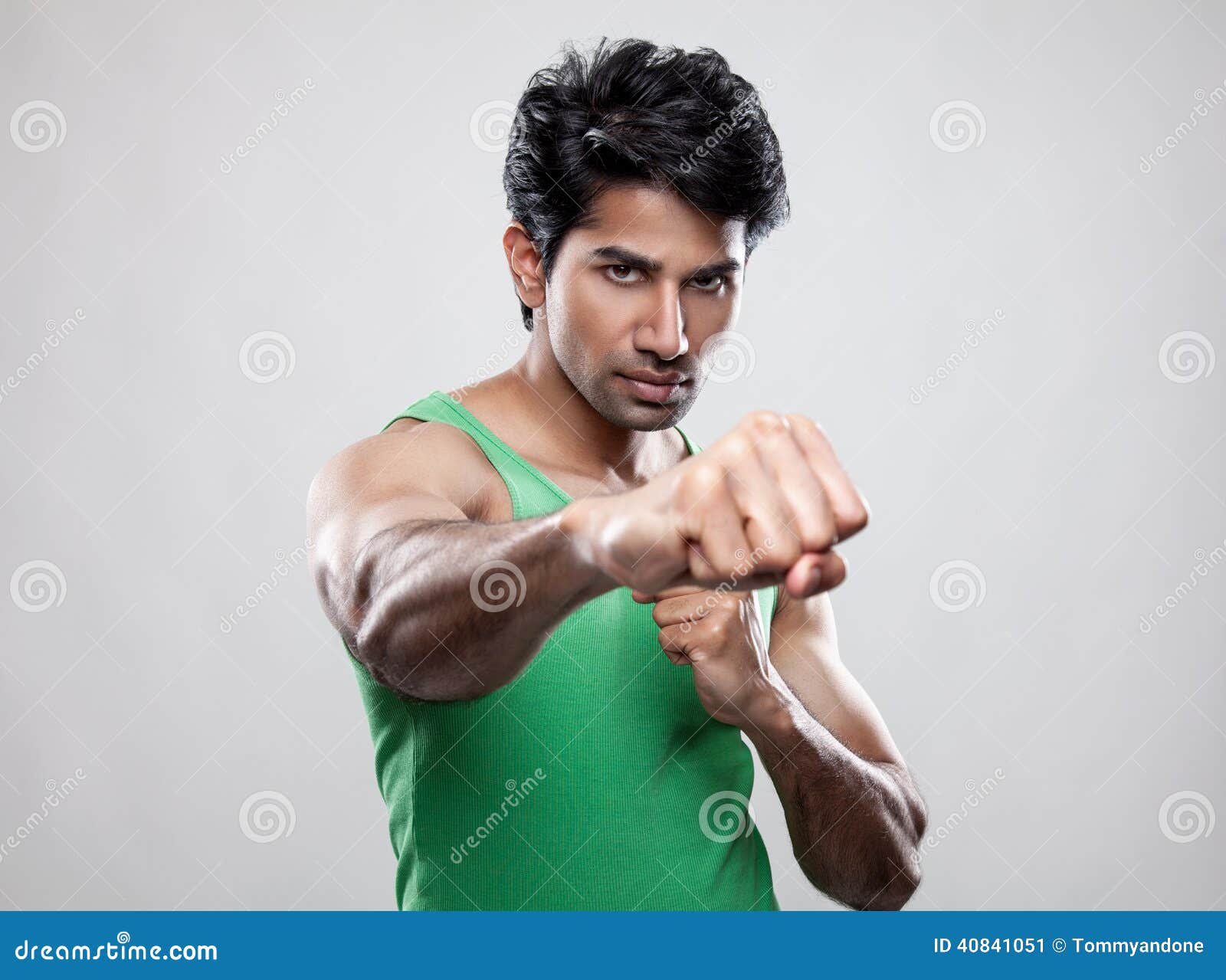Giving a knockout punch stock image. Image of handsome - 40841051