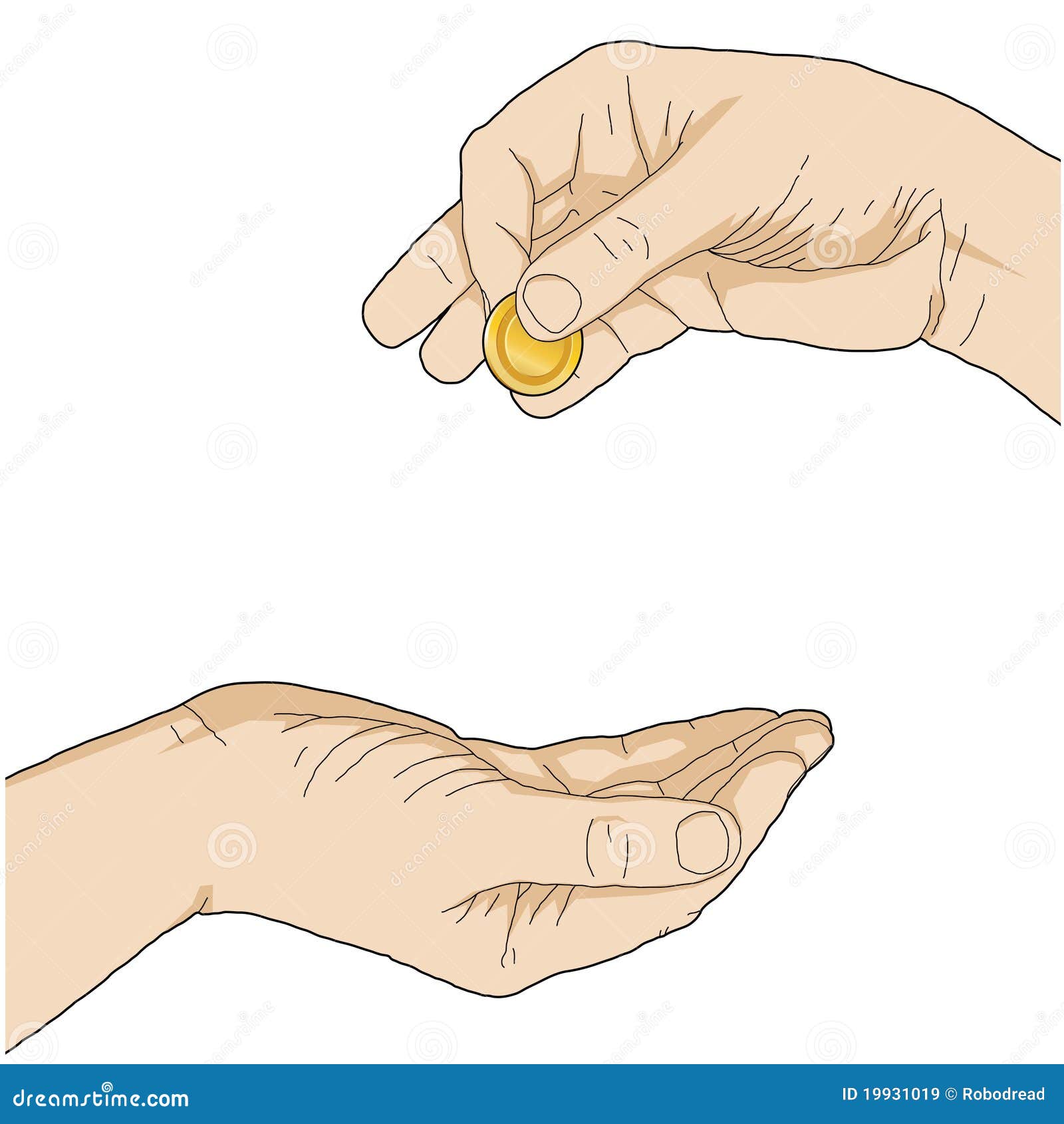 Giving money stock illustration. Illustration of loneliness - 19931019 Giving money stock illustration. Illustration of loneliness - 19931019