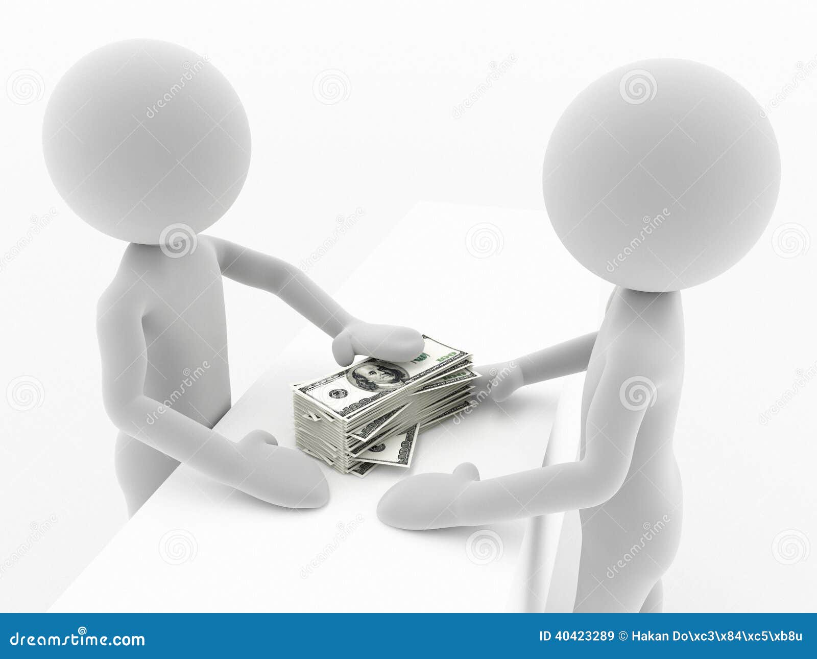 Man Giving Money To Woman Vector Cartoon Illustration | CartoonDealer ...