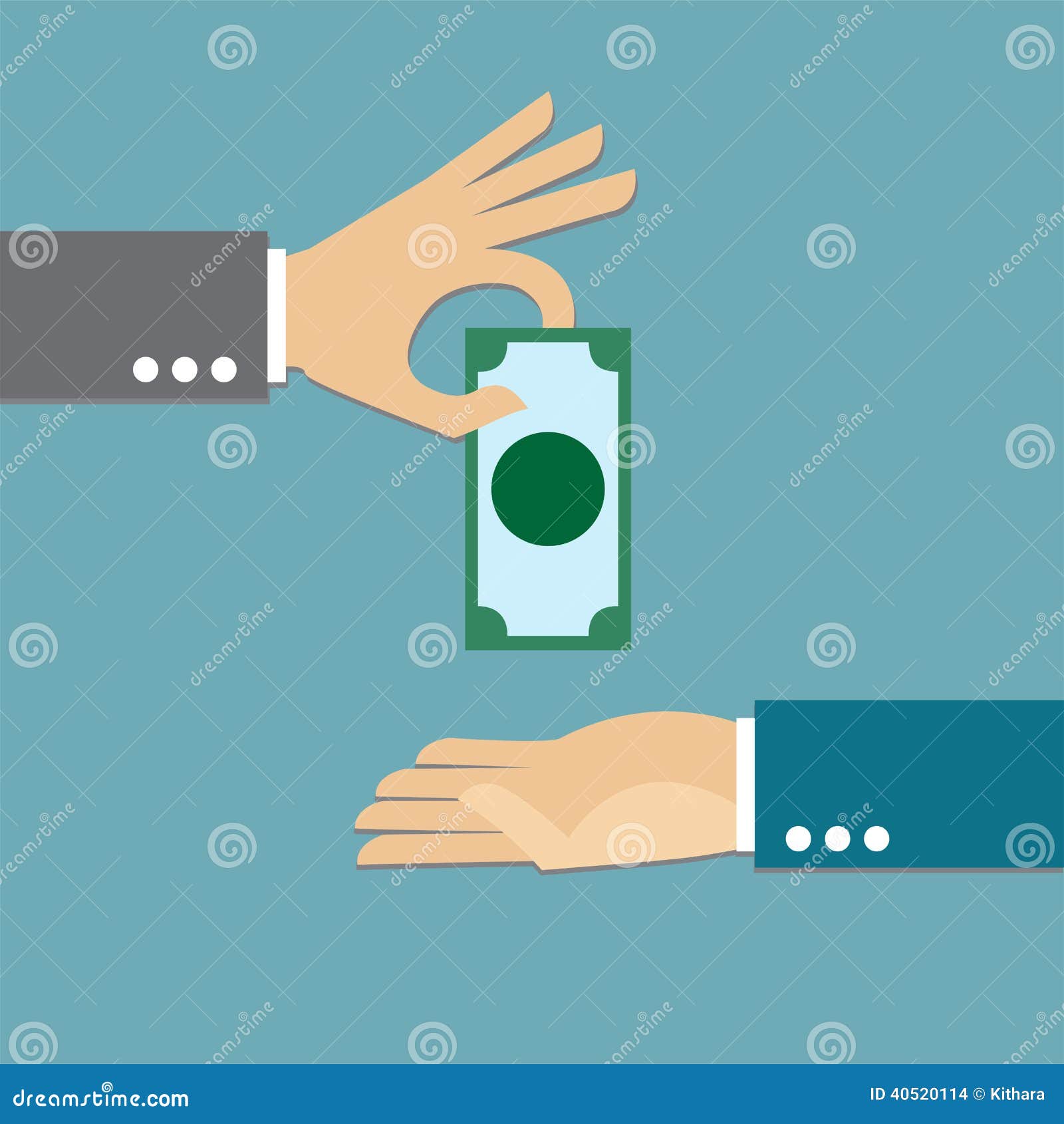 Man Giving Money To Woman Vector Cartoon Illustration | CartoonDealer ...