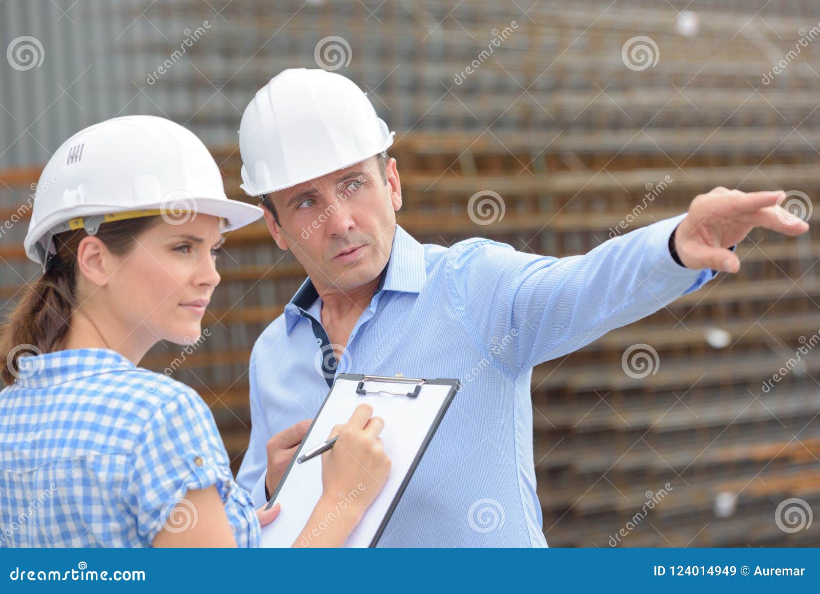 Giving orders on site stock image. Image of hard, male - 124014949