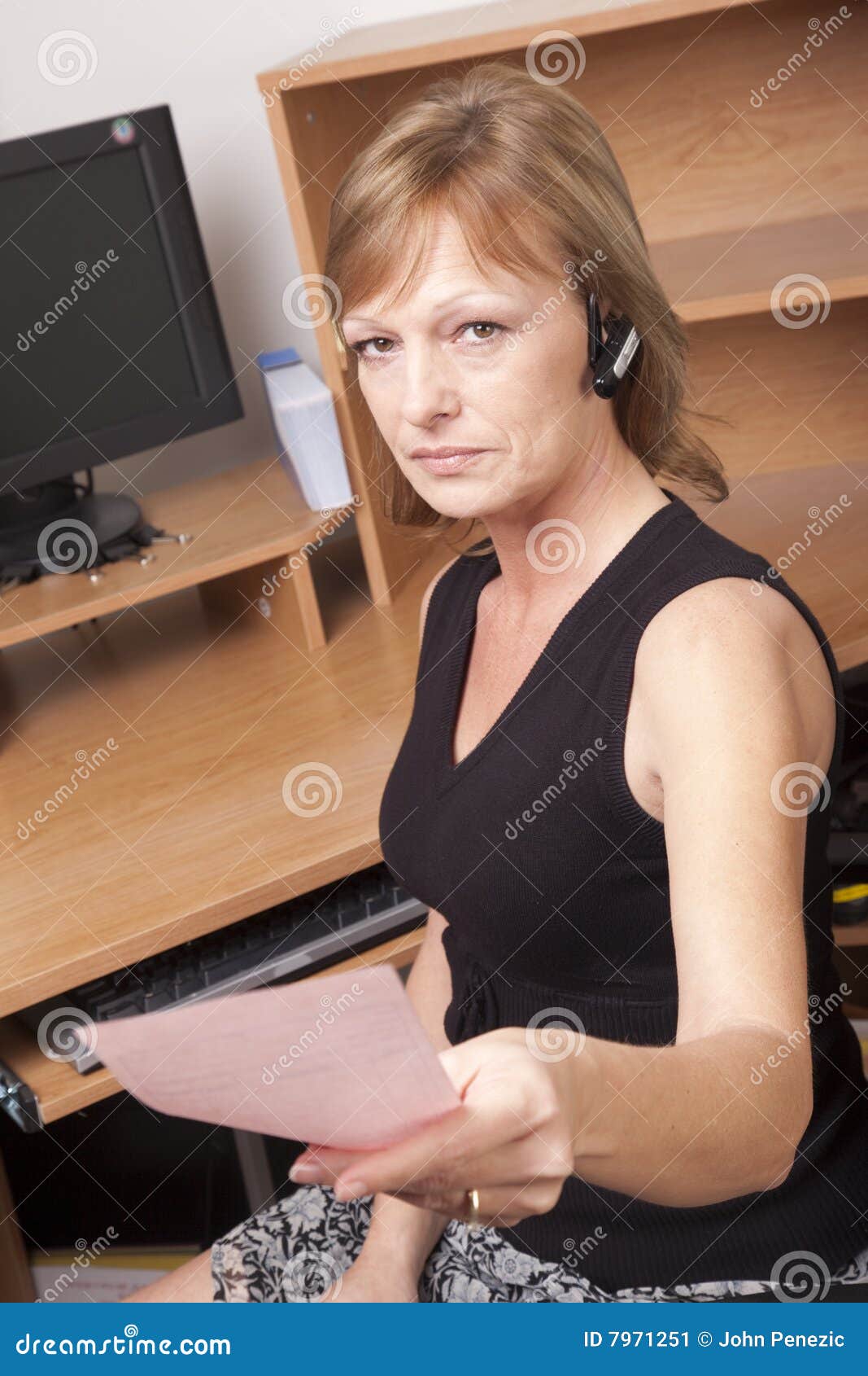 Giving out the pink slip stock image. Image of give, business - 7971251