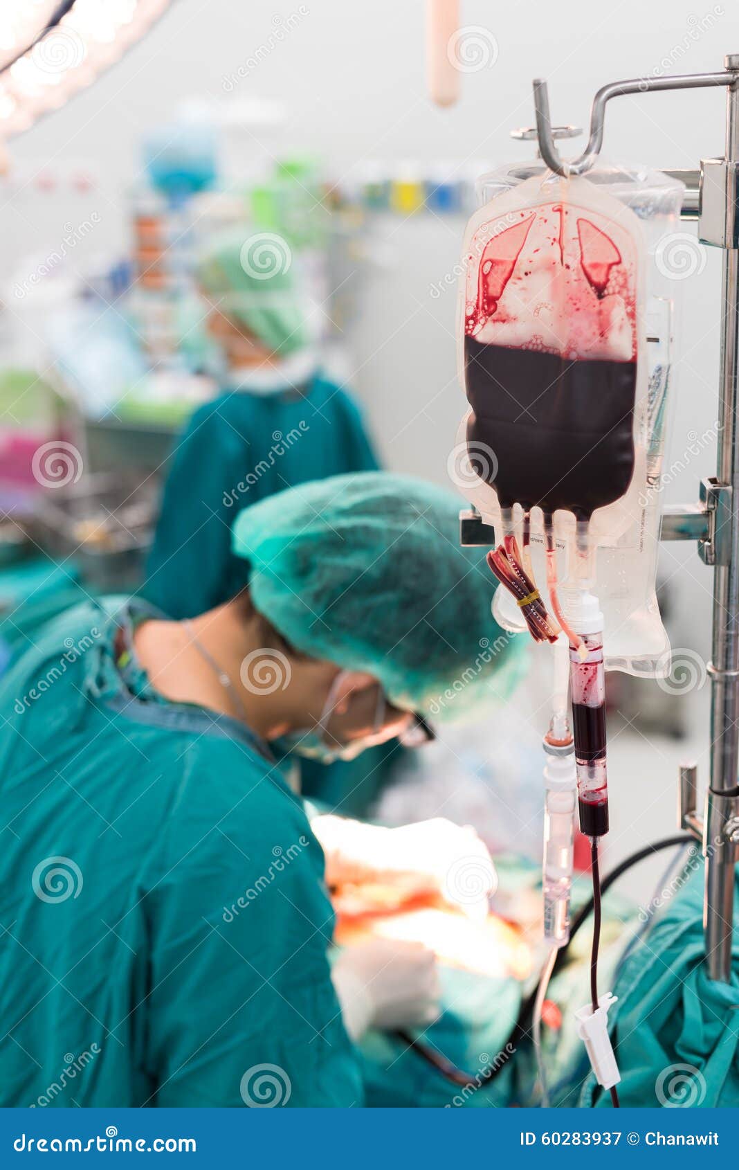 Giving Packed Red Cell during Surgery Stock Image - Image of nurse ...