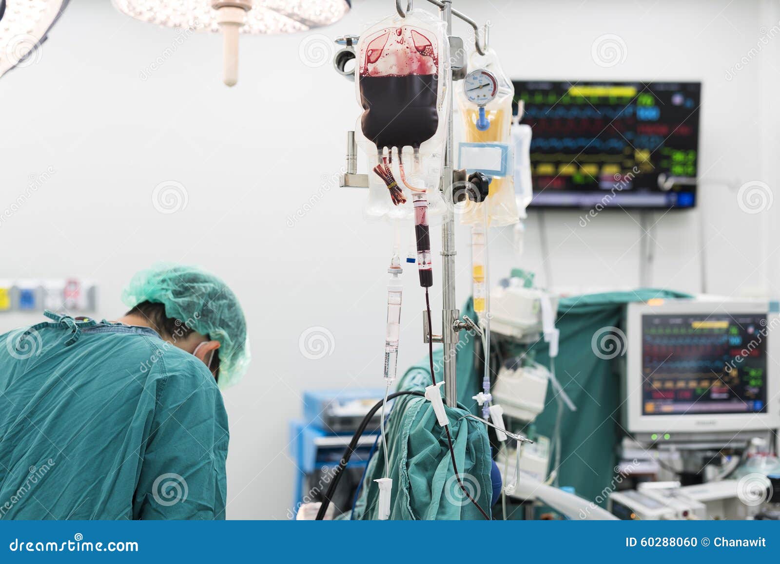 Giving Packed Red Cell during Surgery Stock Photo - Image of procedure ...