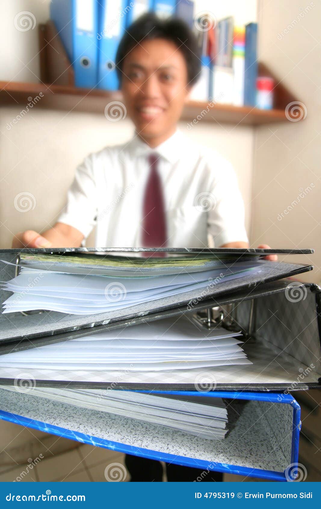 Giving the paper work stock image. Image of administration - 4795319