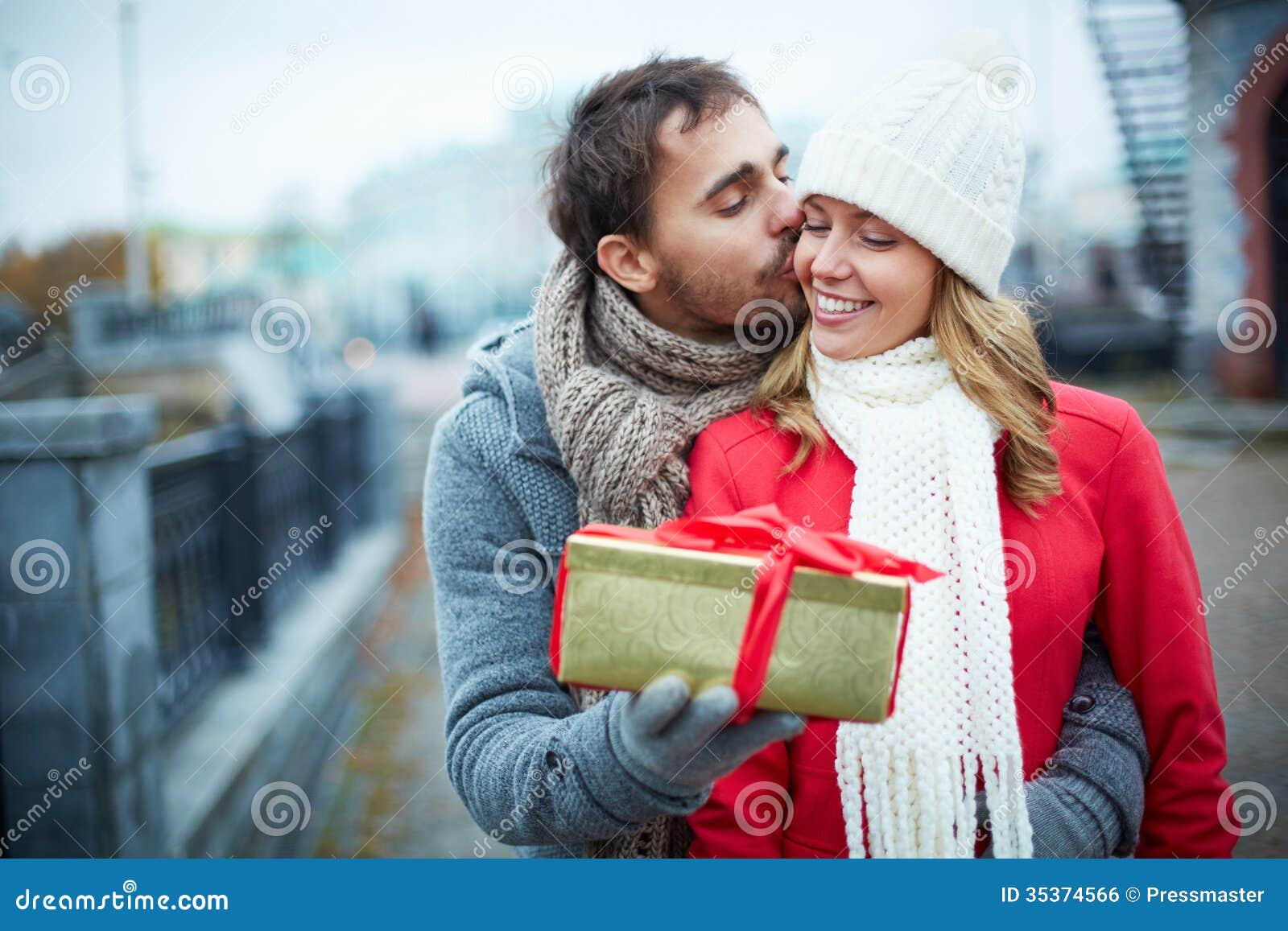 Giving present stock photo. Image of congrats, fall, closeness - 35374566