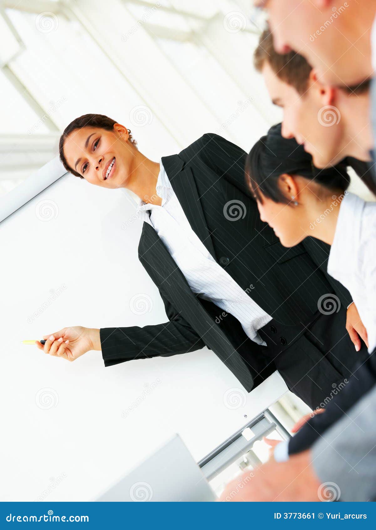 Giving a presentation stock image. Image of consultant - 3773661