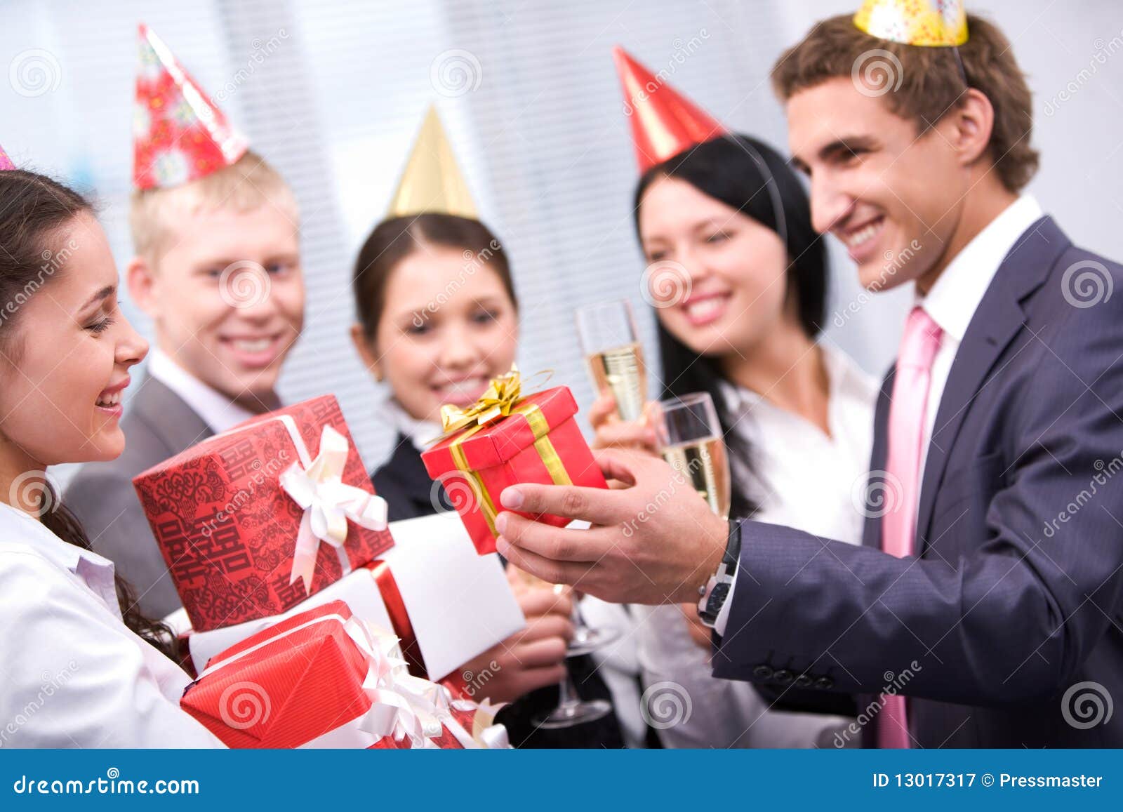 Giving presents stock image. Image of festivity, girl - 13017317