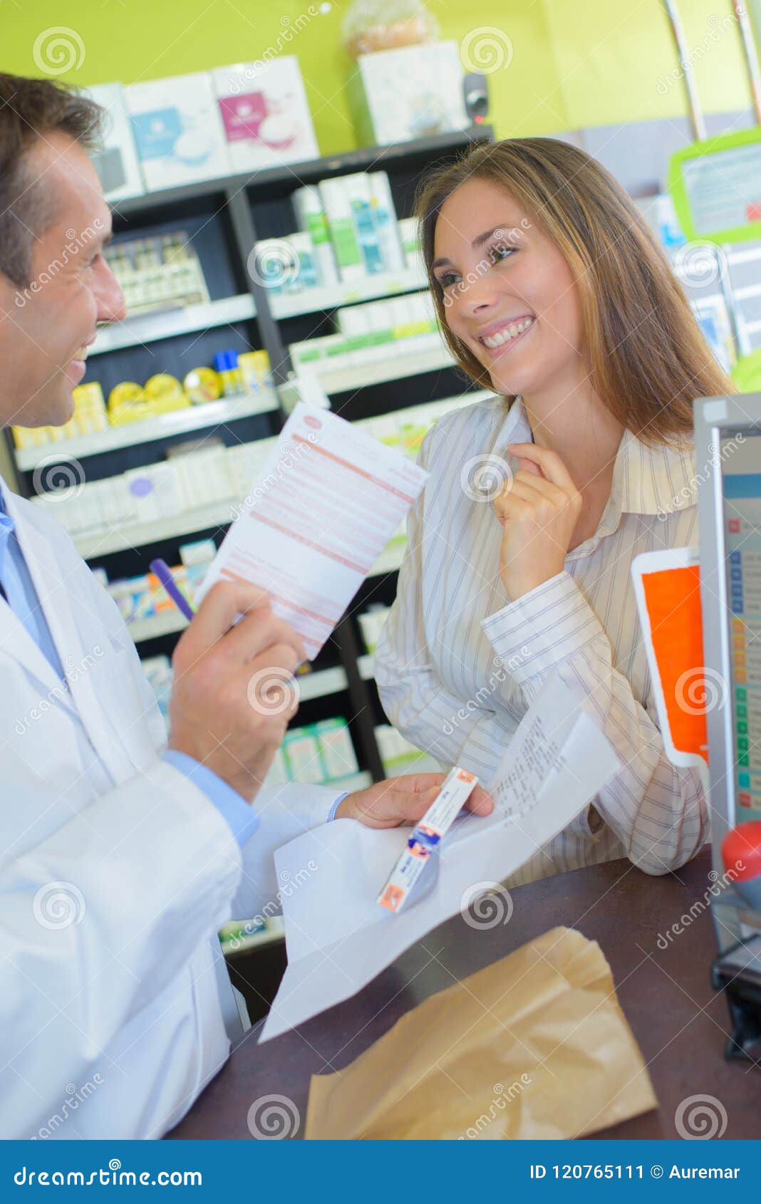 Giving the Reimbursement Paper Stock Image - Image of product, health ...