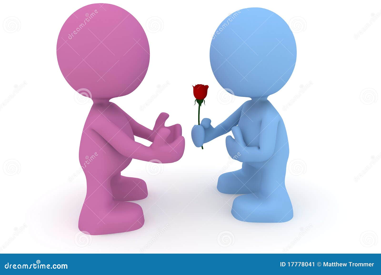 Giving a Rose stock illustration. Illustration of girl - 17778041