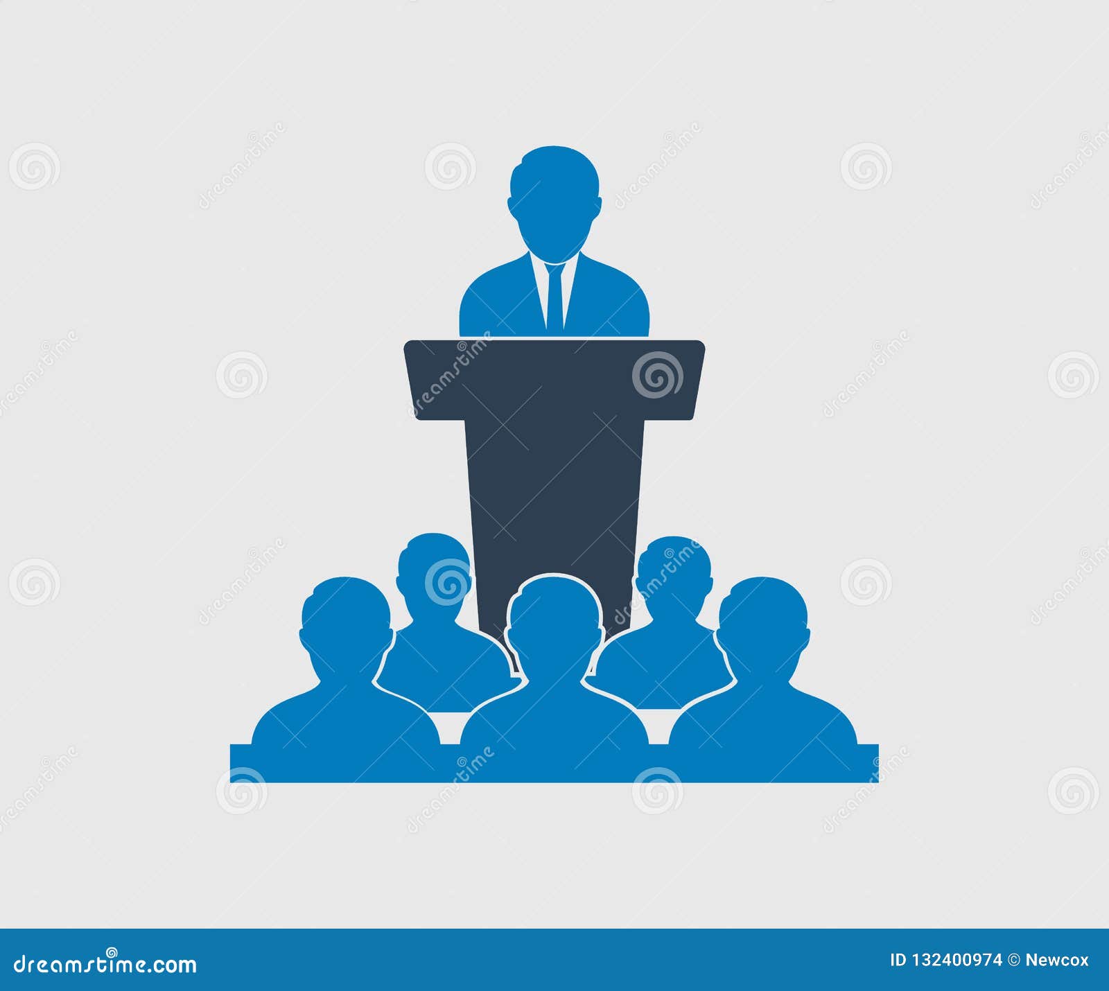 Giving Speech Icon on Gray Background. Stock Vector - Illustration of ...