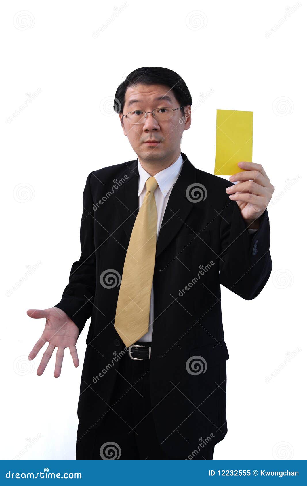Giving you a warning card stock image. Image of punishment - 12232555