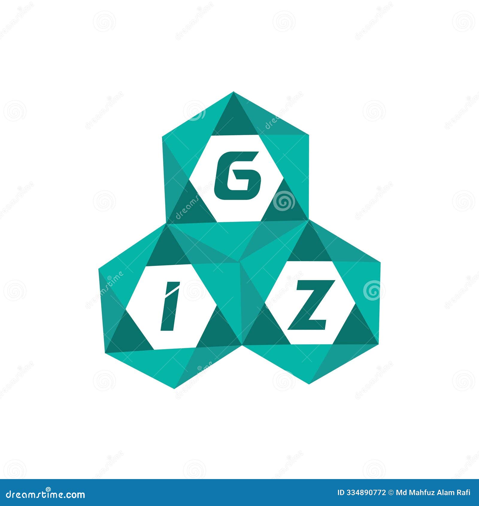 GIZ Creative Minimalist Letter Logo. GIZ Unique Vector Initials ...