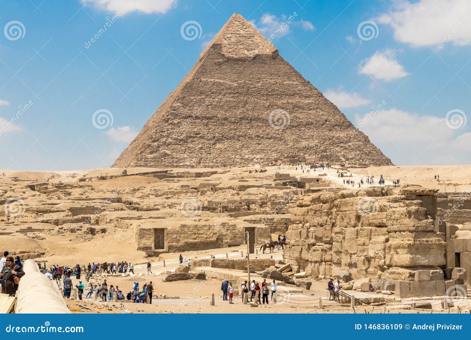 The Pyramid of Khafre the Second Largest of the Pyramids of Giza, Egypt ...