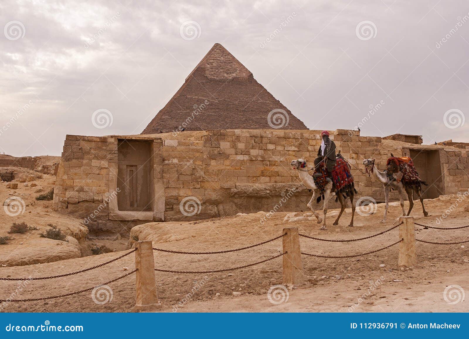 The Giza Plateau in the Sahara Desert. Great Pyramids Editorial Photo ...