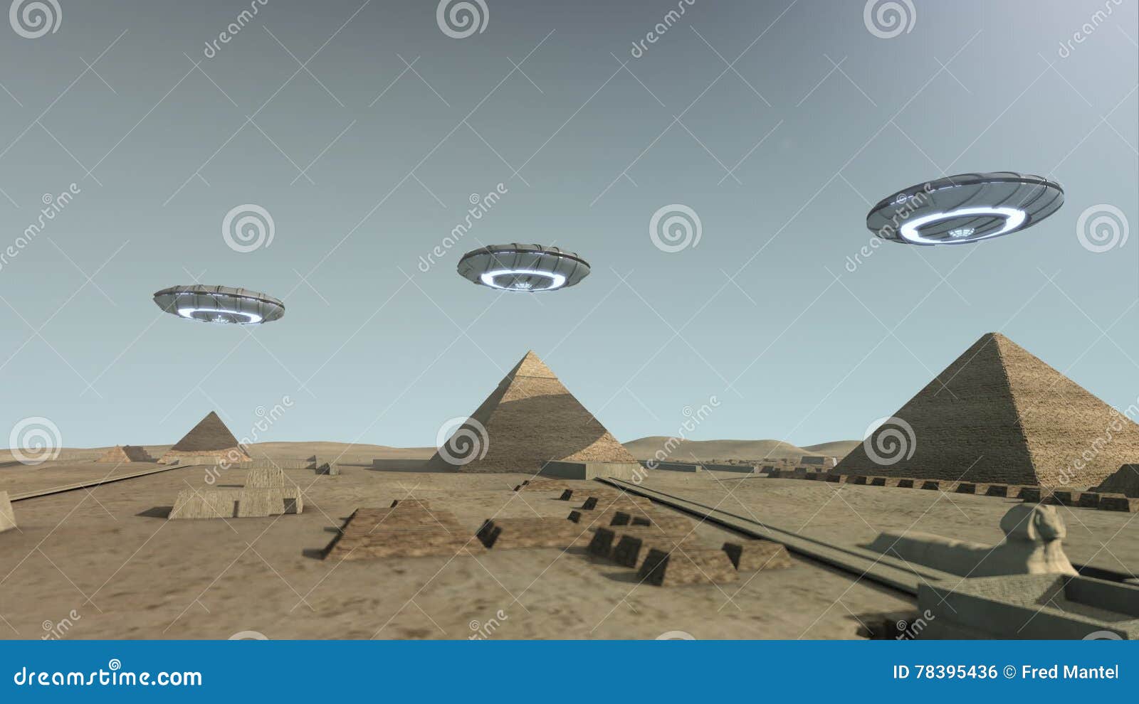 The Giza Platform Egypt with Some UFOs Stock Footage - Video of pharaoh ...