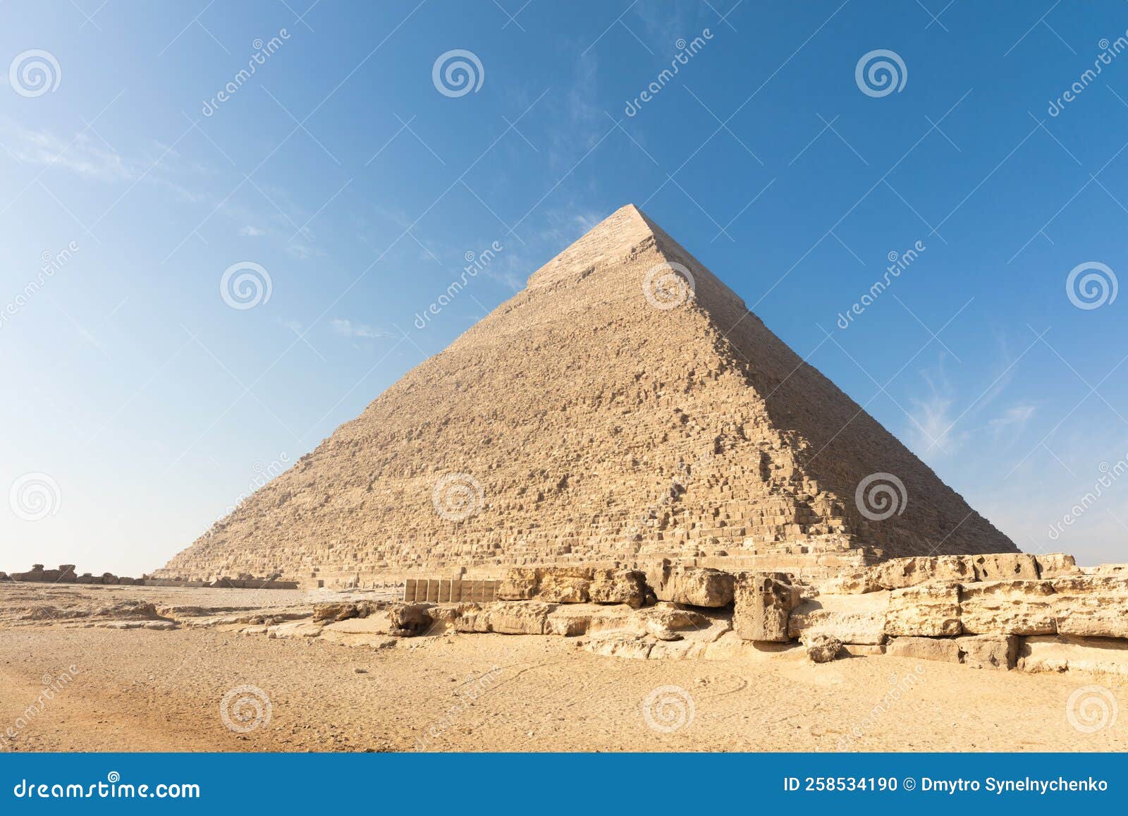 The Giza Pyramid from the Backside, Egypt. Stock Photo - Image of ...